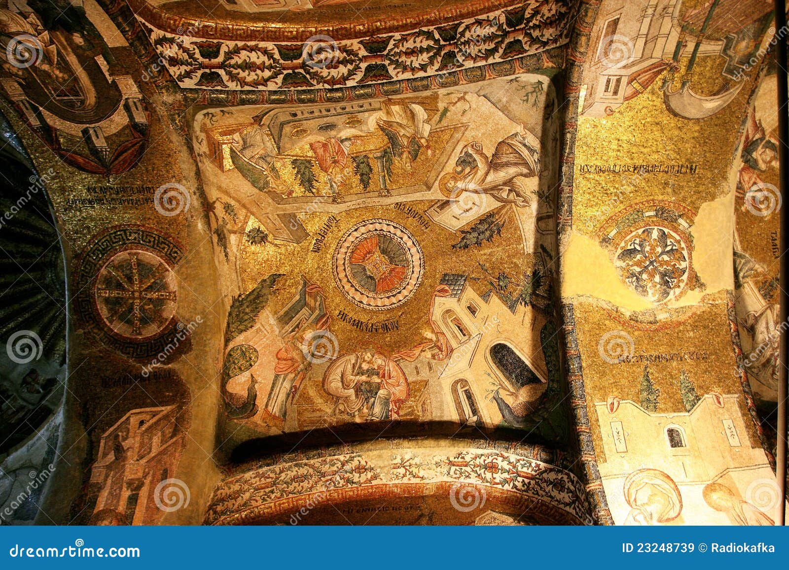 Gouden Mozaïek in Kerk Chora in Istanboel Redactionele Stock Afbeelding ...