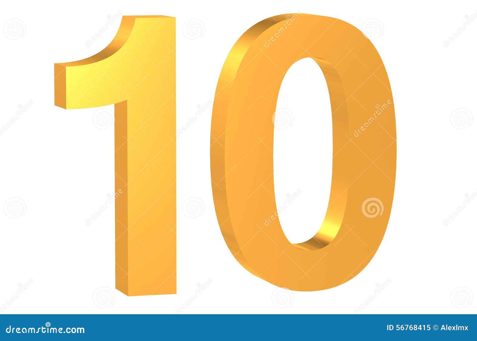 Gouden nummer 10 stock illustratie. Illustration of inzameling - 56768415