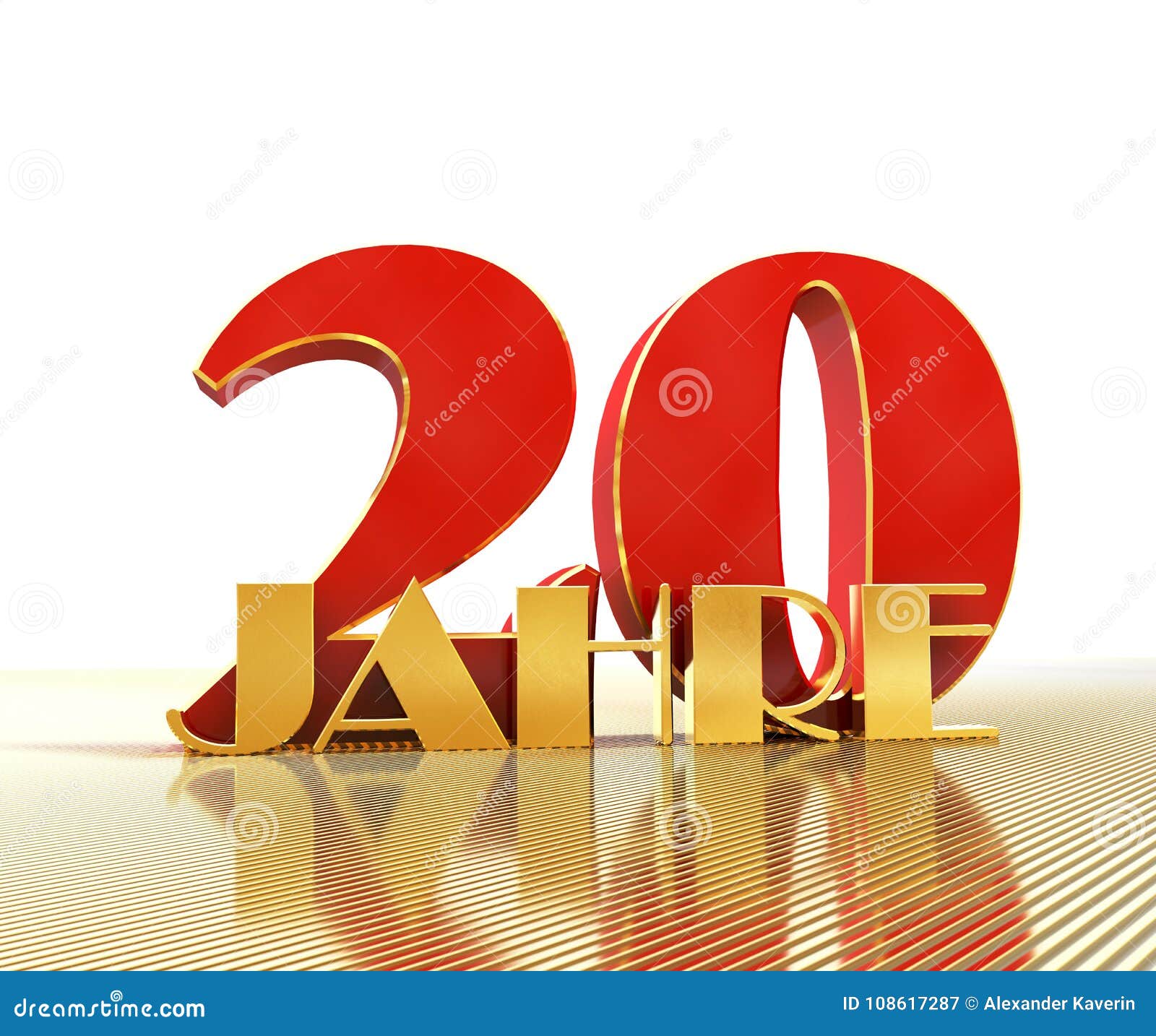 Gouden Nummer Twintig Nummer 20 En Het Woord Stock Illustratie ...