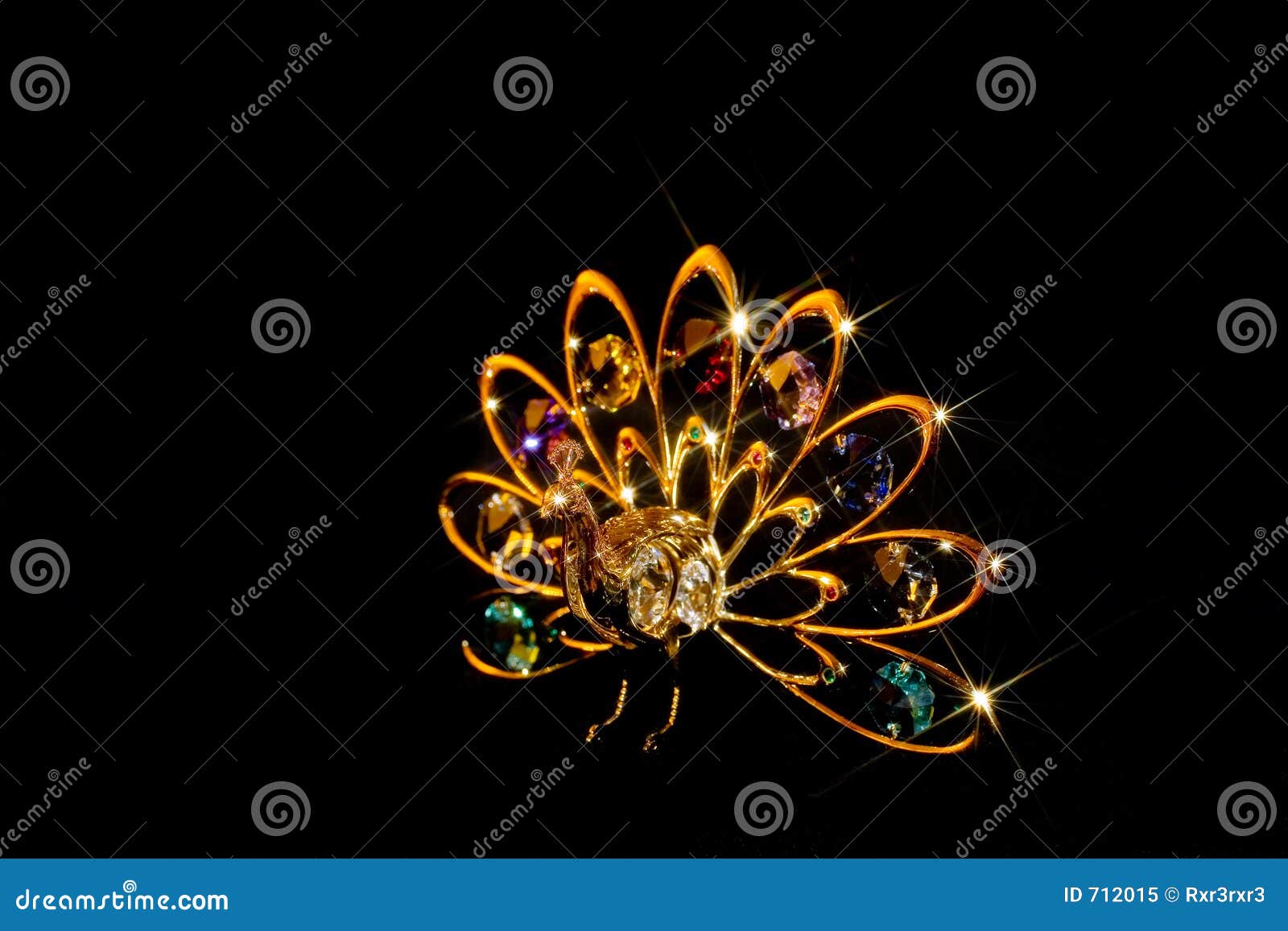 Gouden Pauw stock afbeelding. Image of goud, verfraai, patroon - 712015