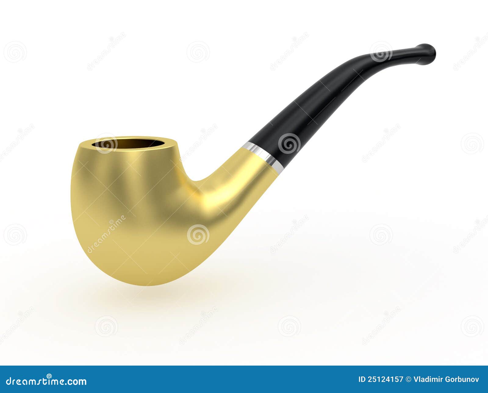 Gouden pijp stock illustratie. Illustration of luxe, product - 25124157