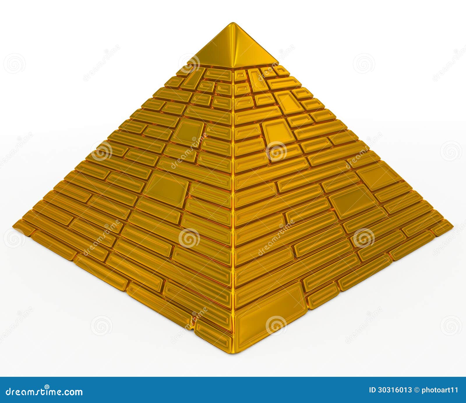 Gouden Piramide Stock Foto's - Beeld: 30316013