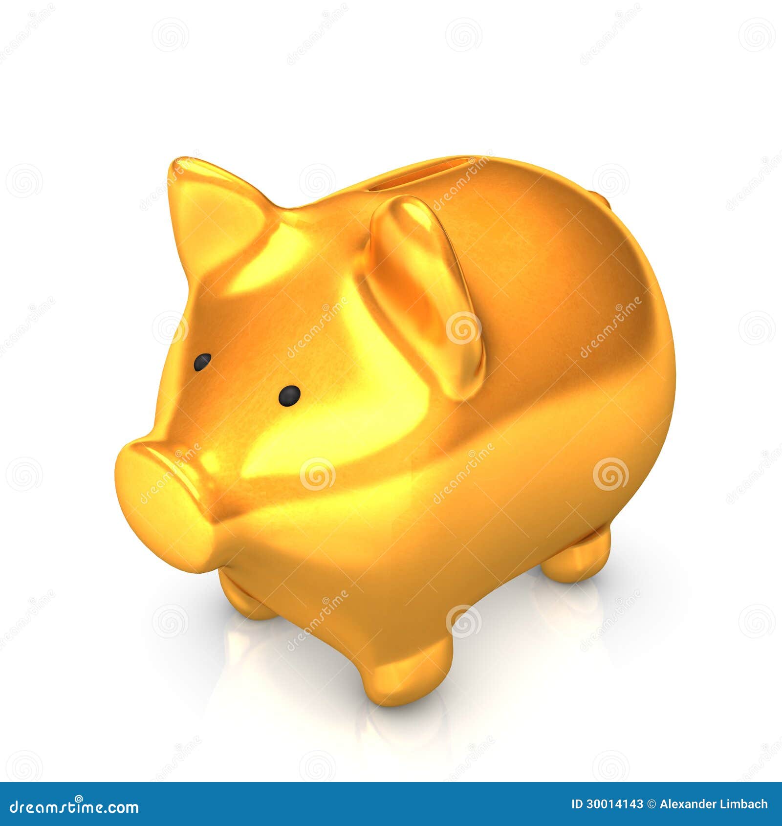 Gouden Spaarvarken stock illustratie. Illustration of afzet - 30014143