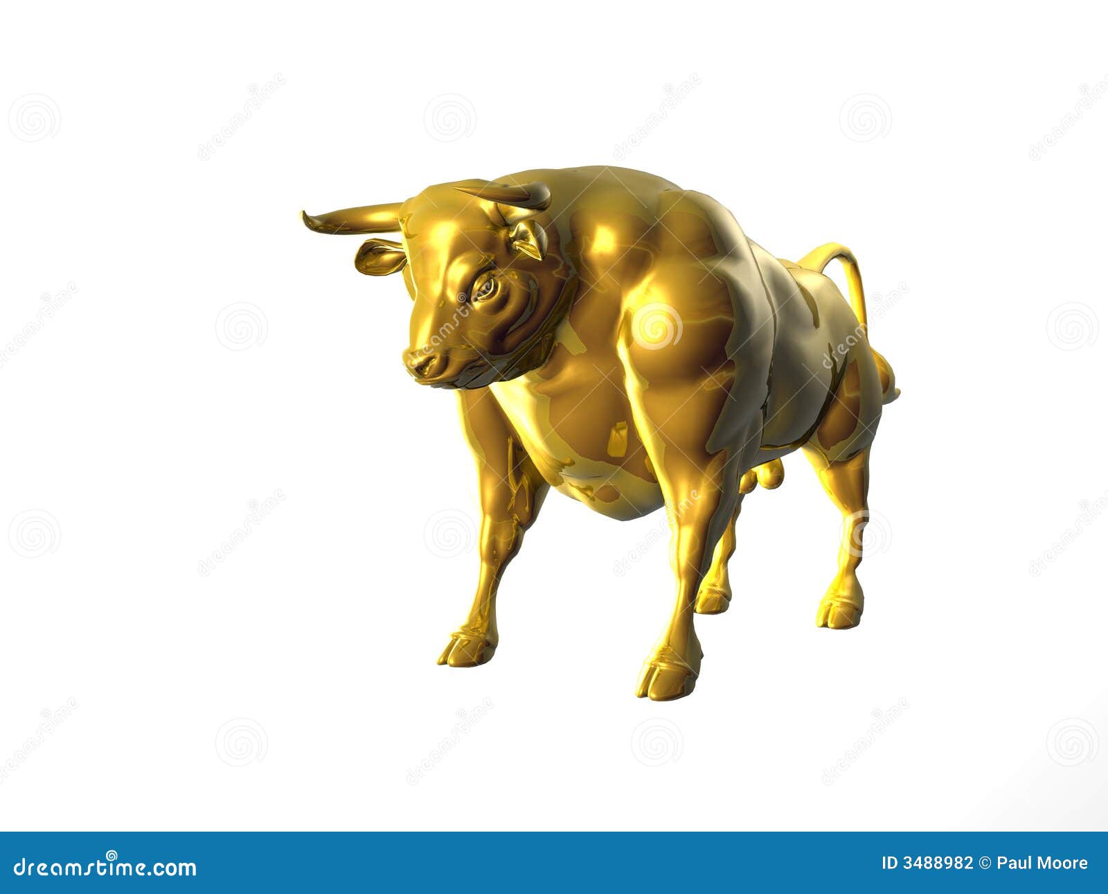 Gouden Stier stock illustratie. Illustration of zoogdier - 3488982