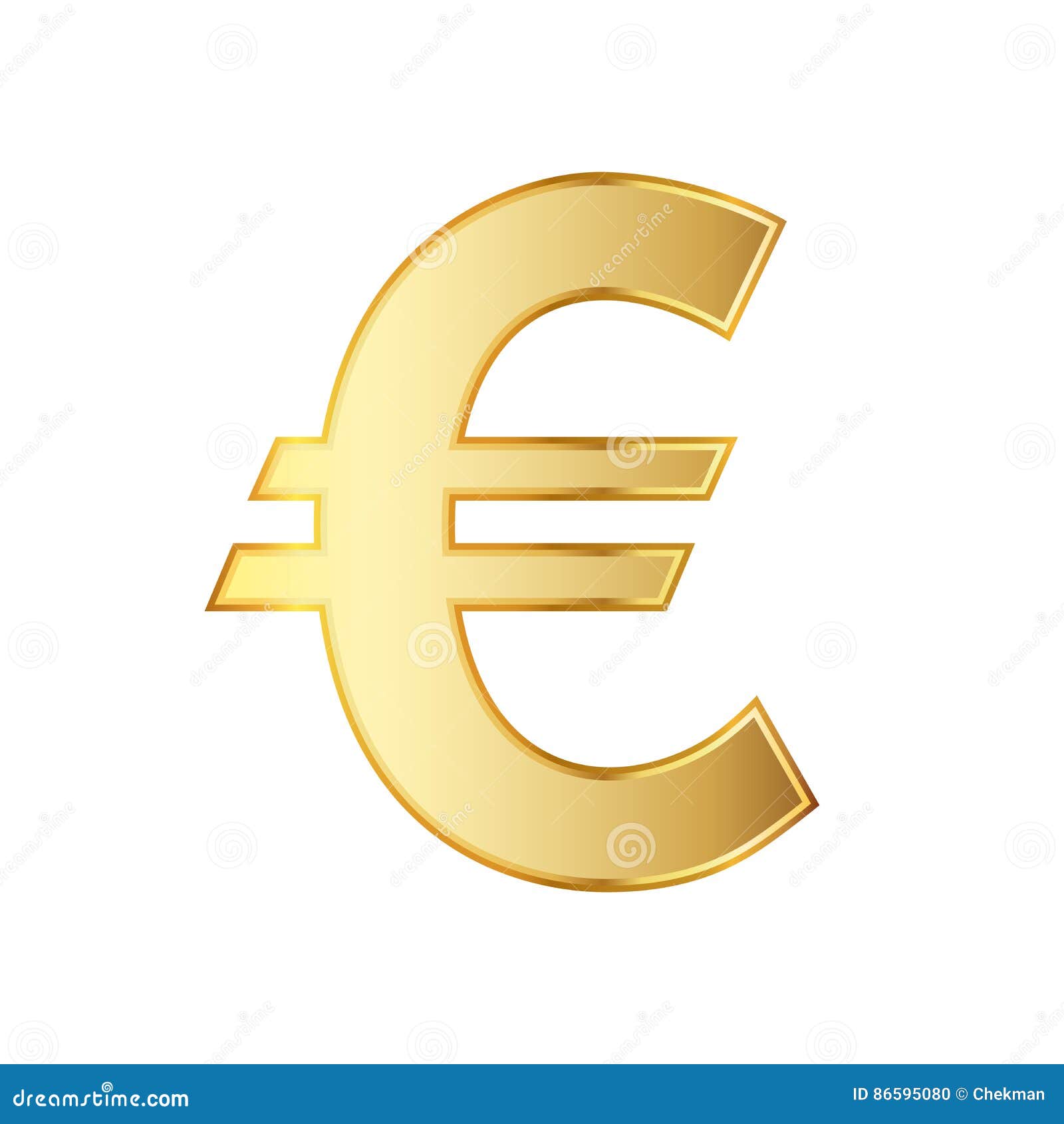 Gouden Symbool Van De Euro Munt Vector Illustratie Stock Illustratie ...
