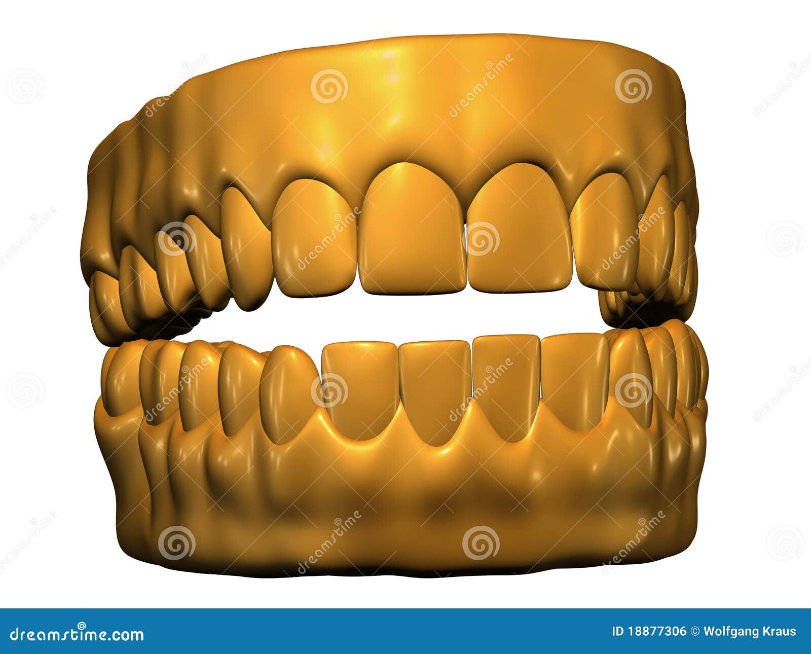 Gouden tanden stock illustratie. Illustration of gebitten - 18877306