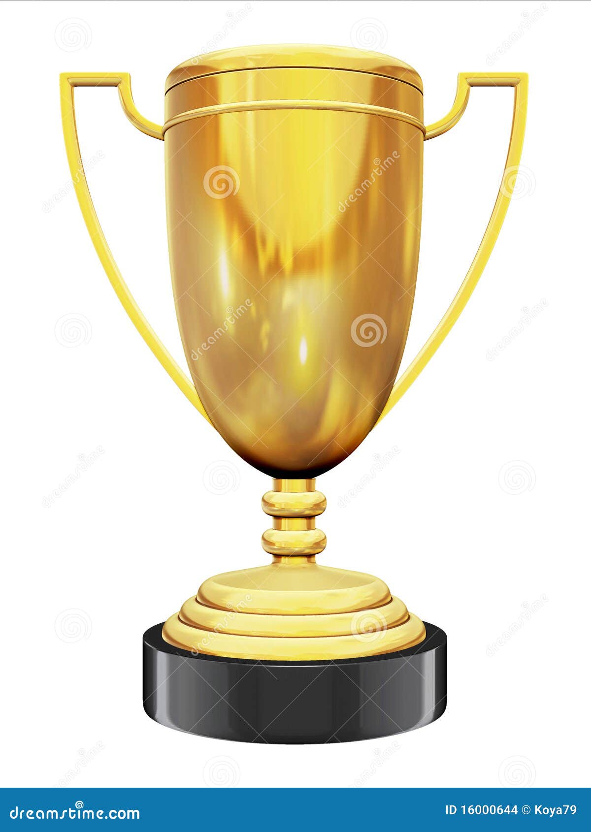 Gouden Trofee 3d Illustratie Stock Illustratie - Illustration of gouden ...