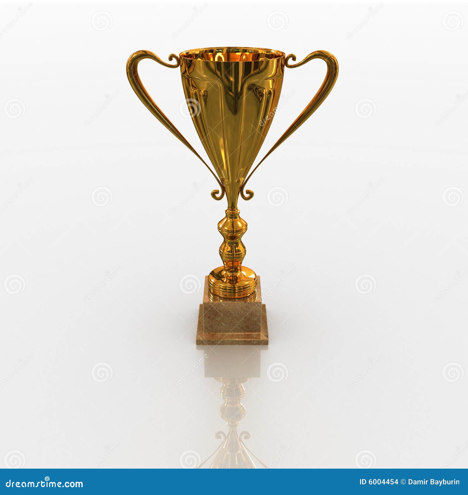 Gouden Trofee Die Wit Wordt Overdacht Stock Illustratie - Illustration ...