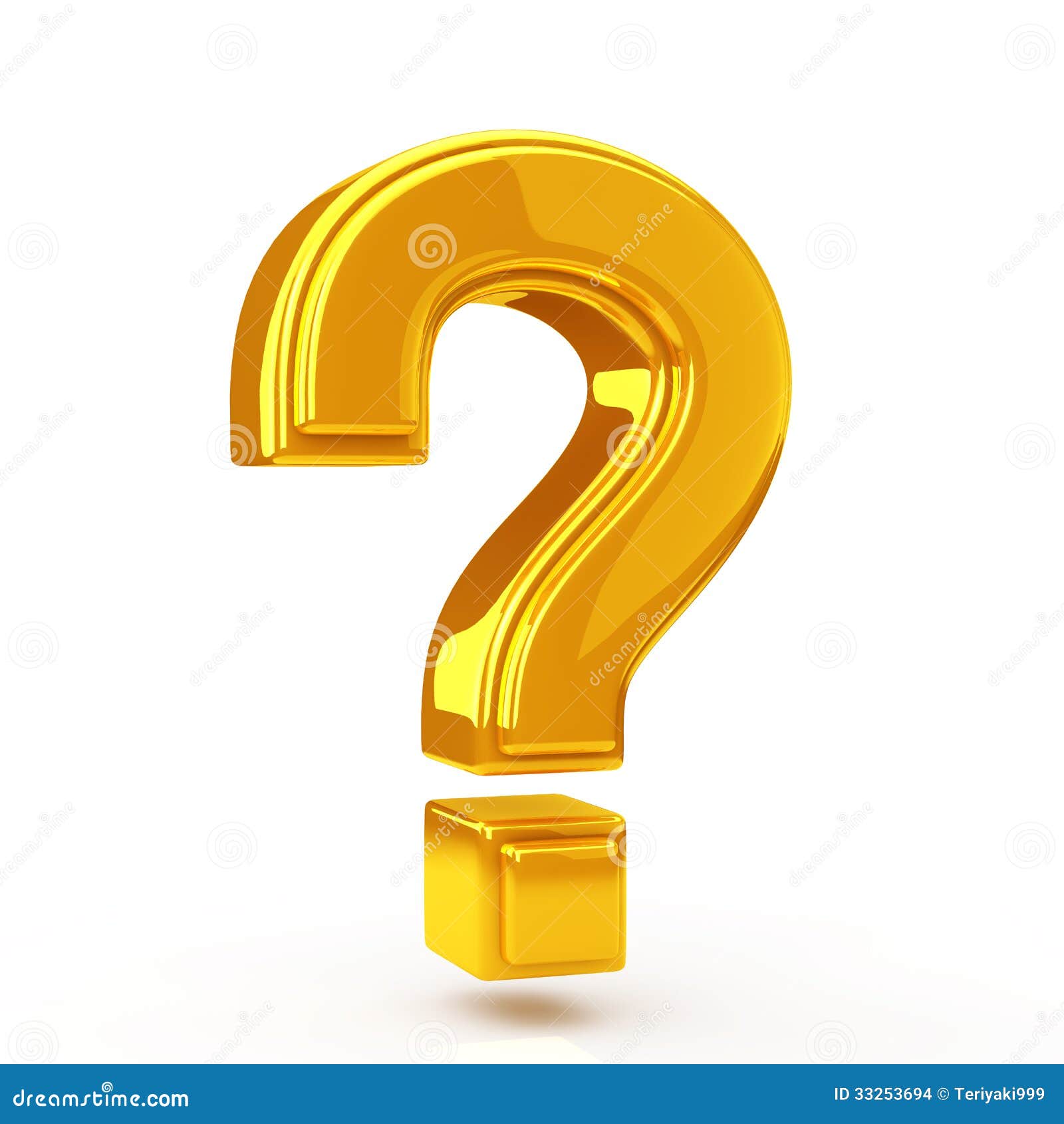 Gouden vraagteken stock illustratie. Illustration of raadsel - 33253694