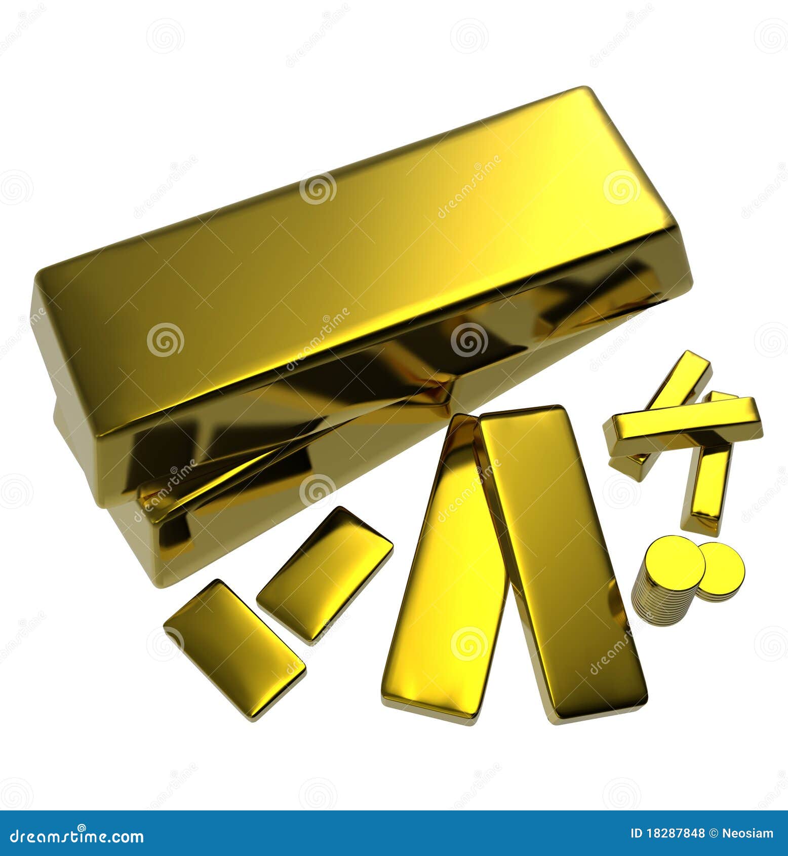 Goudstaven stock illustratie. Illustration of goud, economie - 18287848