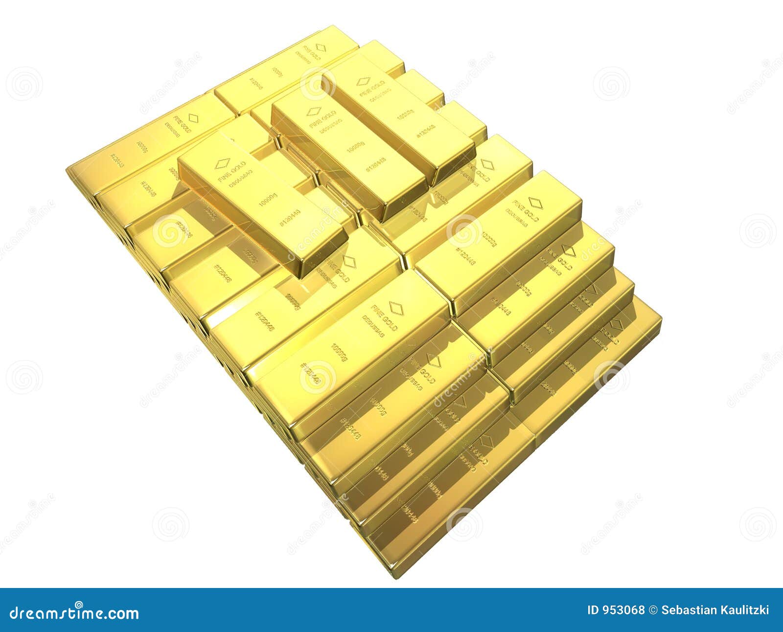 Goudstaven stock illustratie. Illustration of economie - 953068