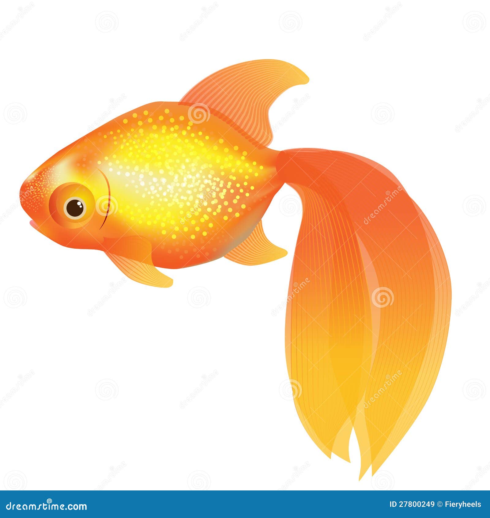 Goudvis vector illustratie. Illustration of schilderij - 27800249