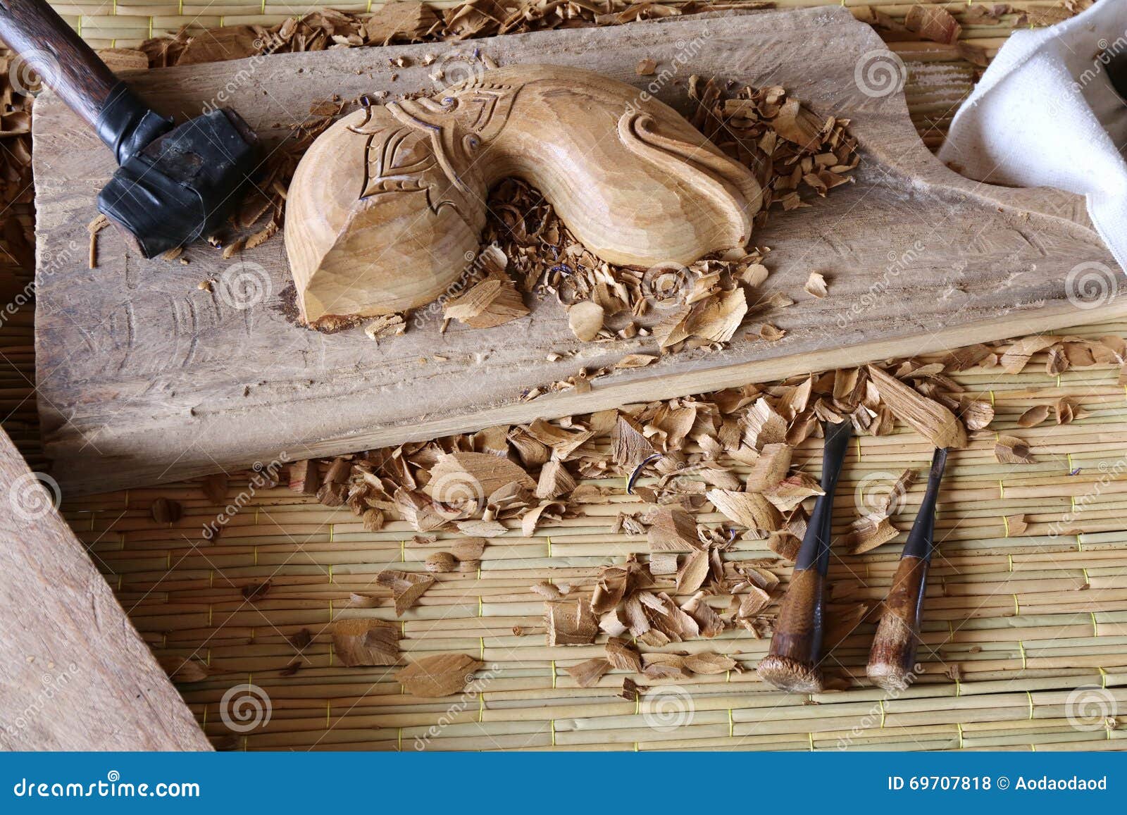 A Gouge Wood Chisel Carpenter Tool Working Wooden Stock Photo - Image ...