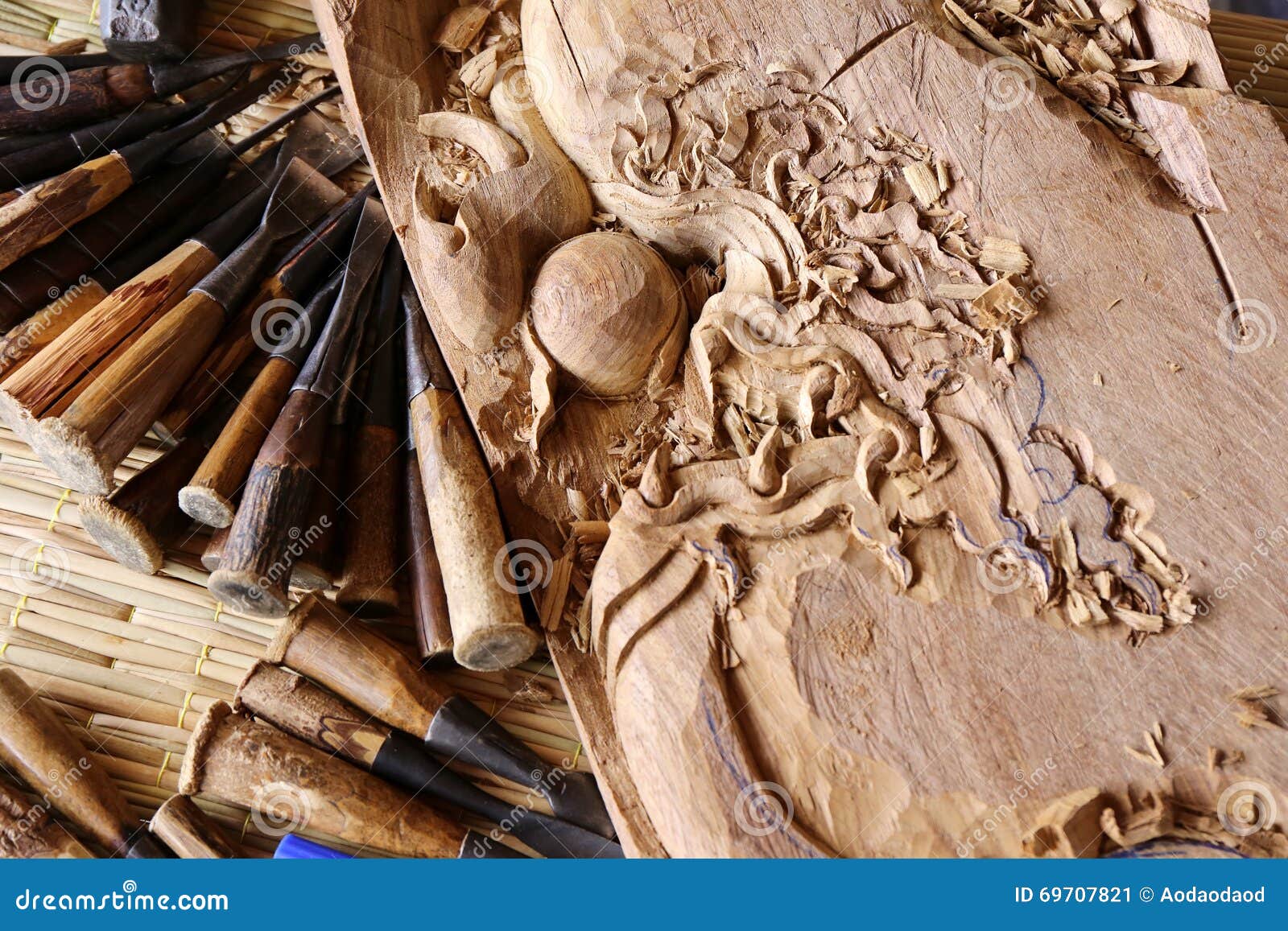 Gouge Wood Chisel Carpenter Tool Working Wooden Stock Image - Image of ...