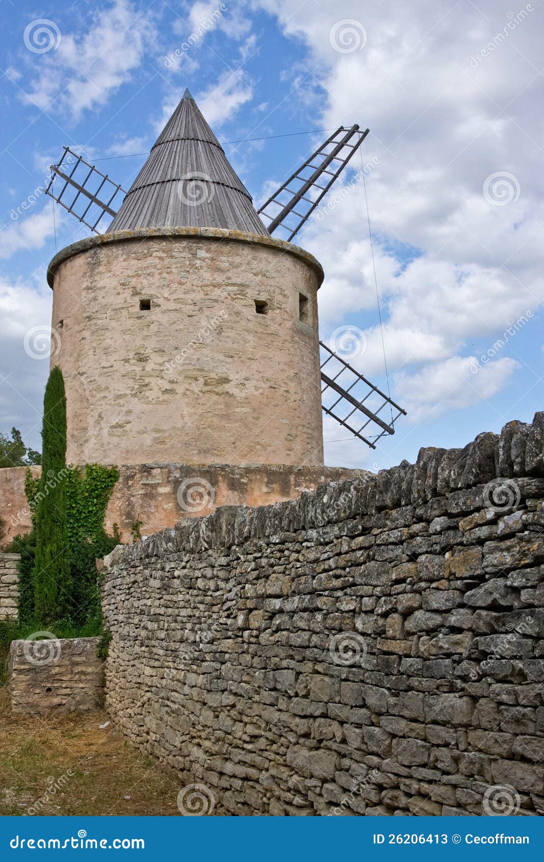 Goult s Jerusalem Windmill stock image. Image of provence - 26206413