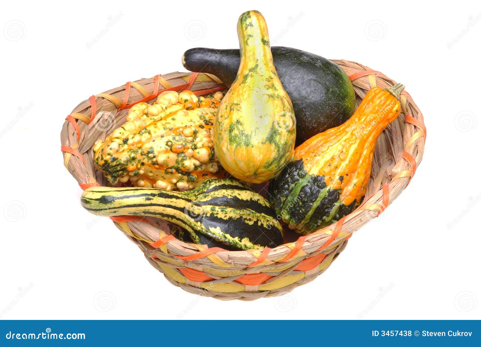 Gourds in Basket stock photo. Image of fresh, harvest - 3457438