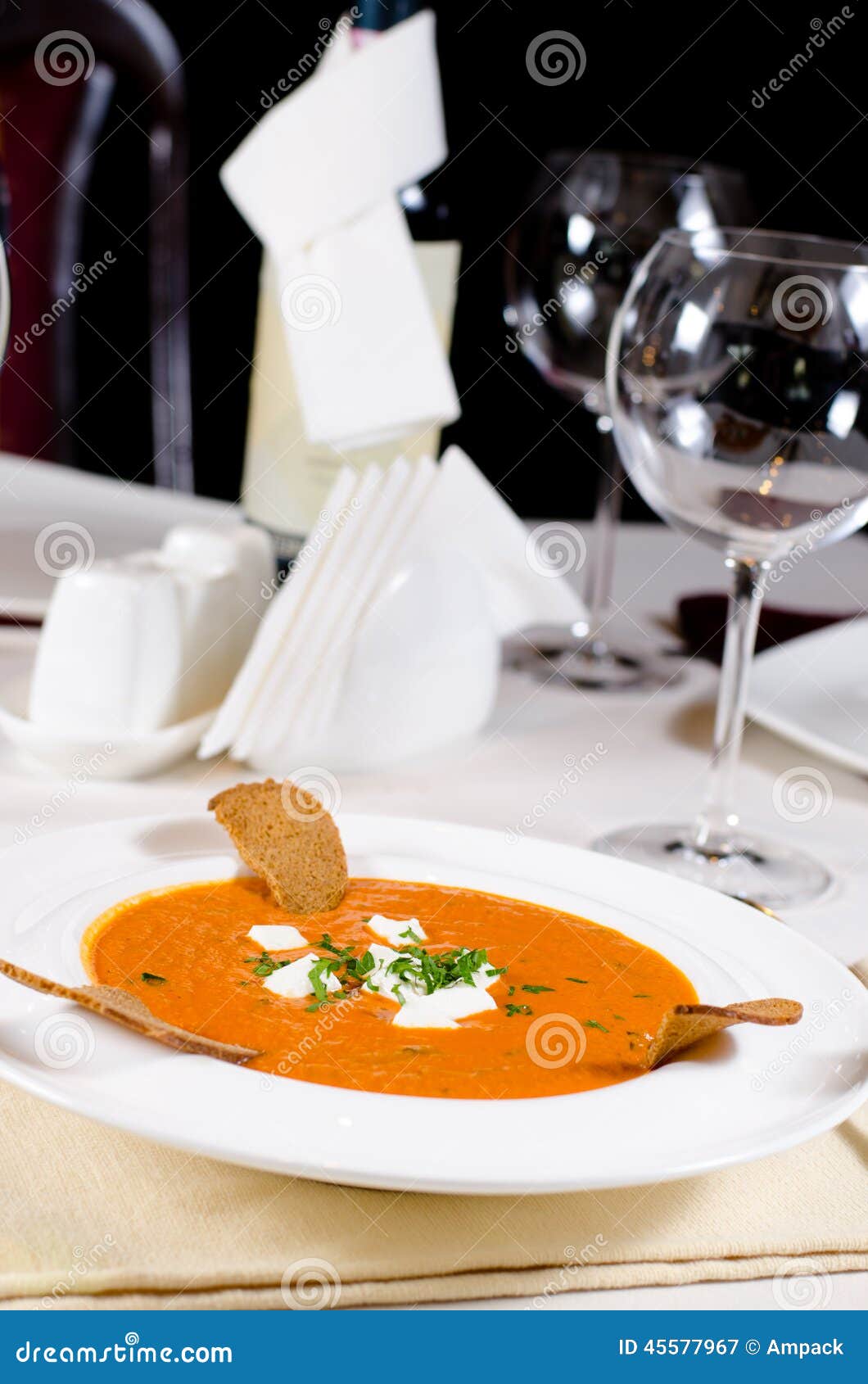 Gourmet Appetizing Food Served on the Table Stock Image - Image of ...