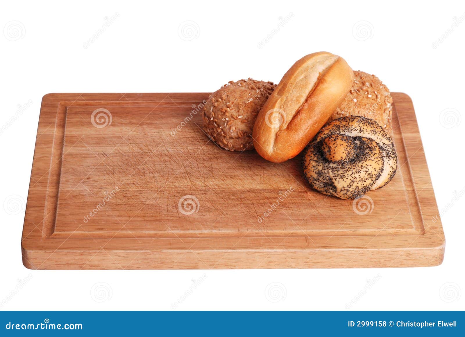 Gourmet Bread Rolls on Board Stock Photo - Image of board, rolls: 2999158