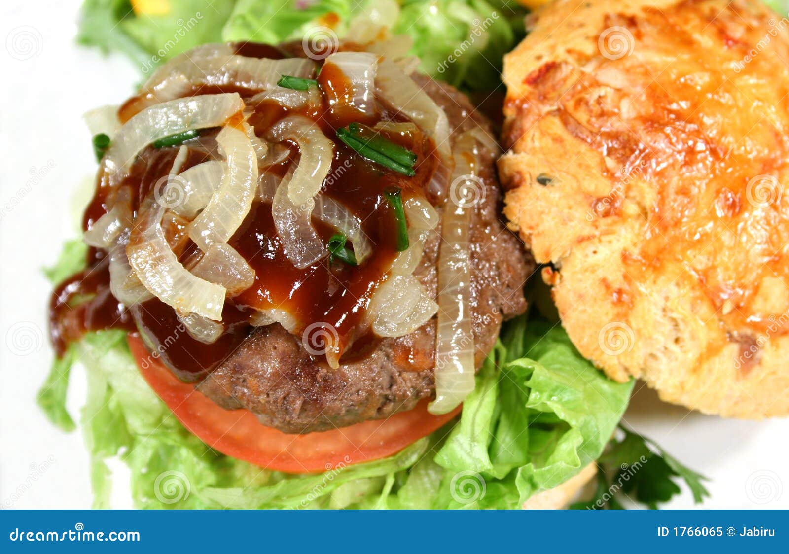 Gourmet Burger with Steak Sauce Stock Image - Image of onion, gourmet ...