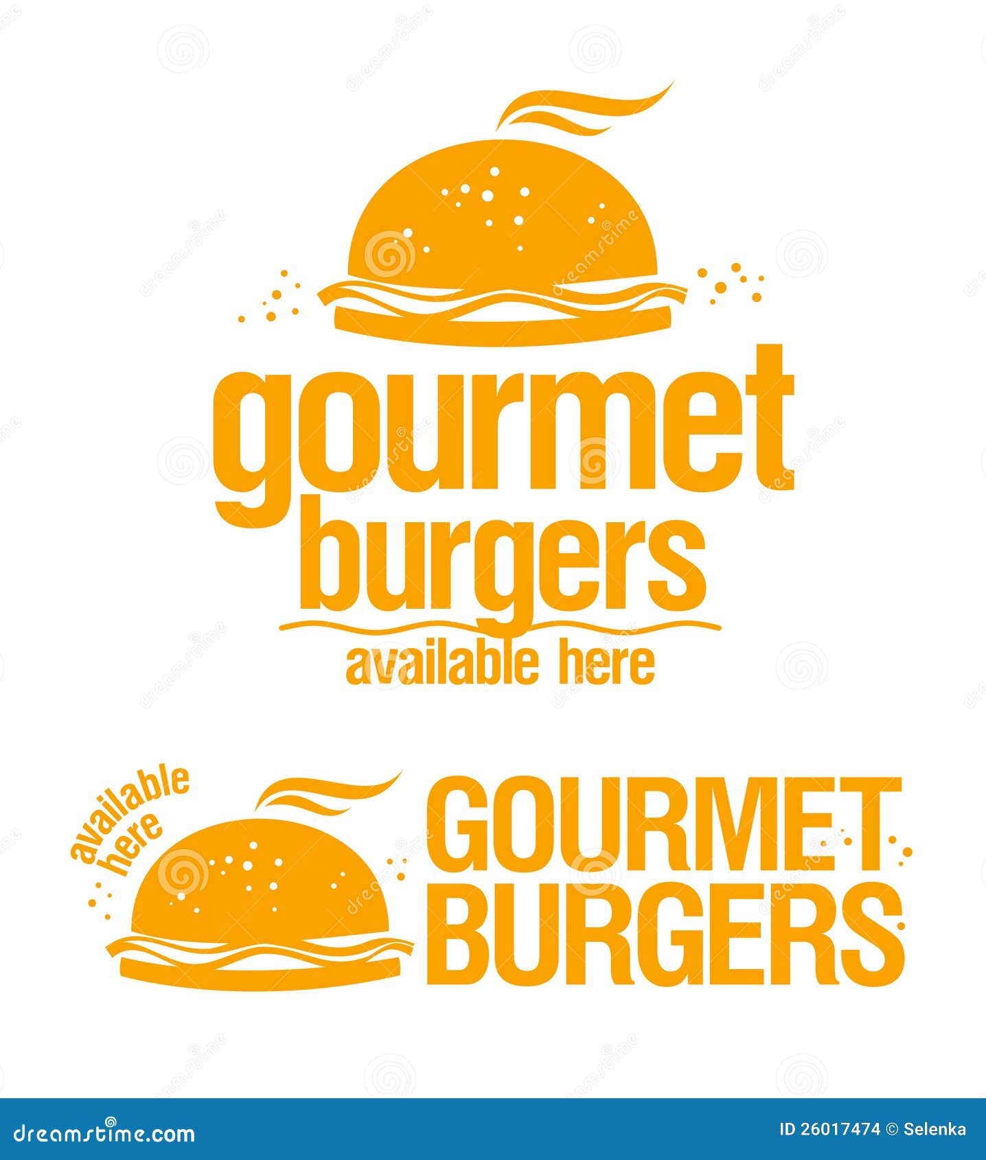 Gourmet Burgers Available Here Signs. Stock Vector - Illustration of ...
