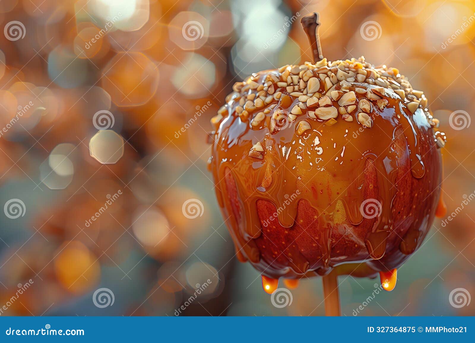 Gourmet Caramel Apples with Assorted Toppings Stock Image - Image of ...