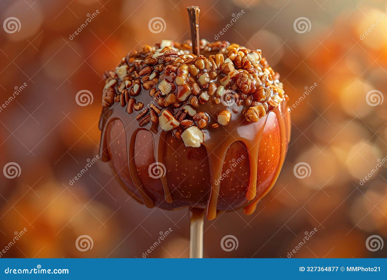 Gourmet Caramel Apples with Assorted Toppings Stock Image - Image of ...