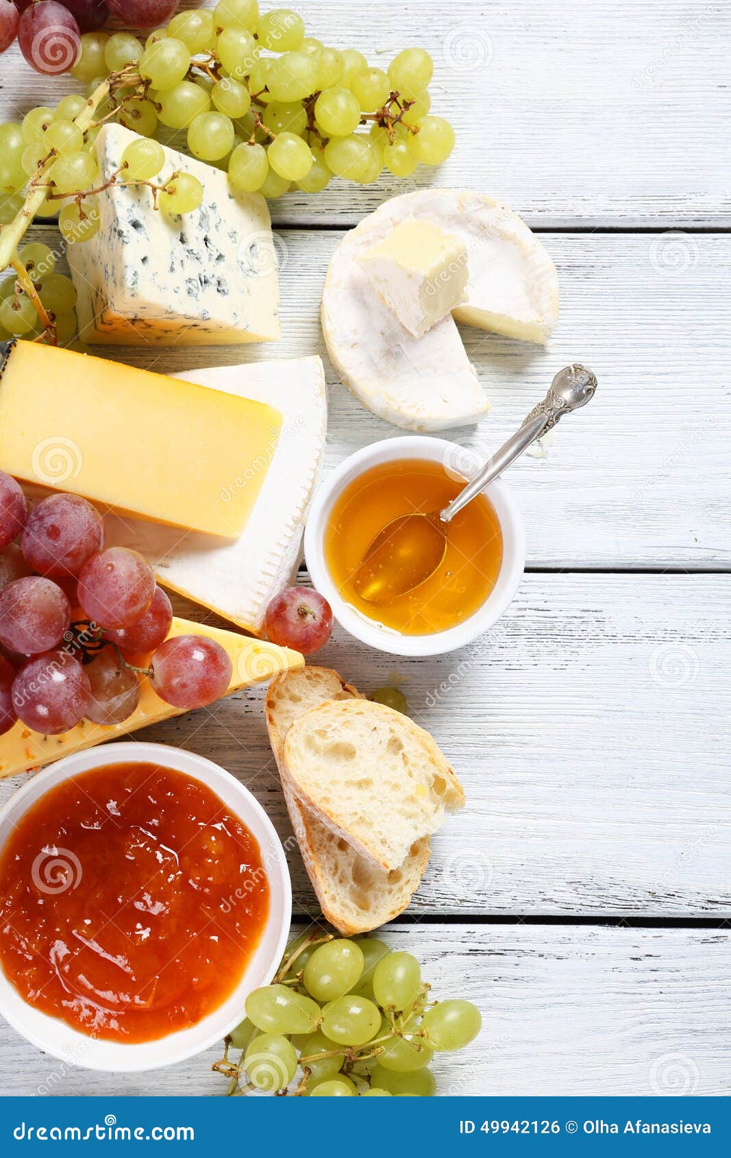 Gourmet Cheeses with Honey and Jam Stock Photo - Image of gourmet, blue ...
