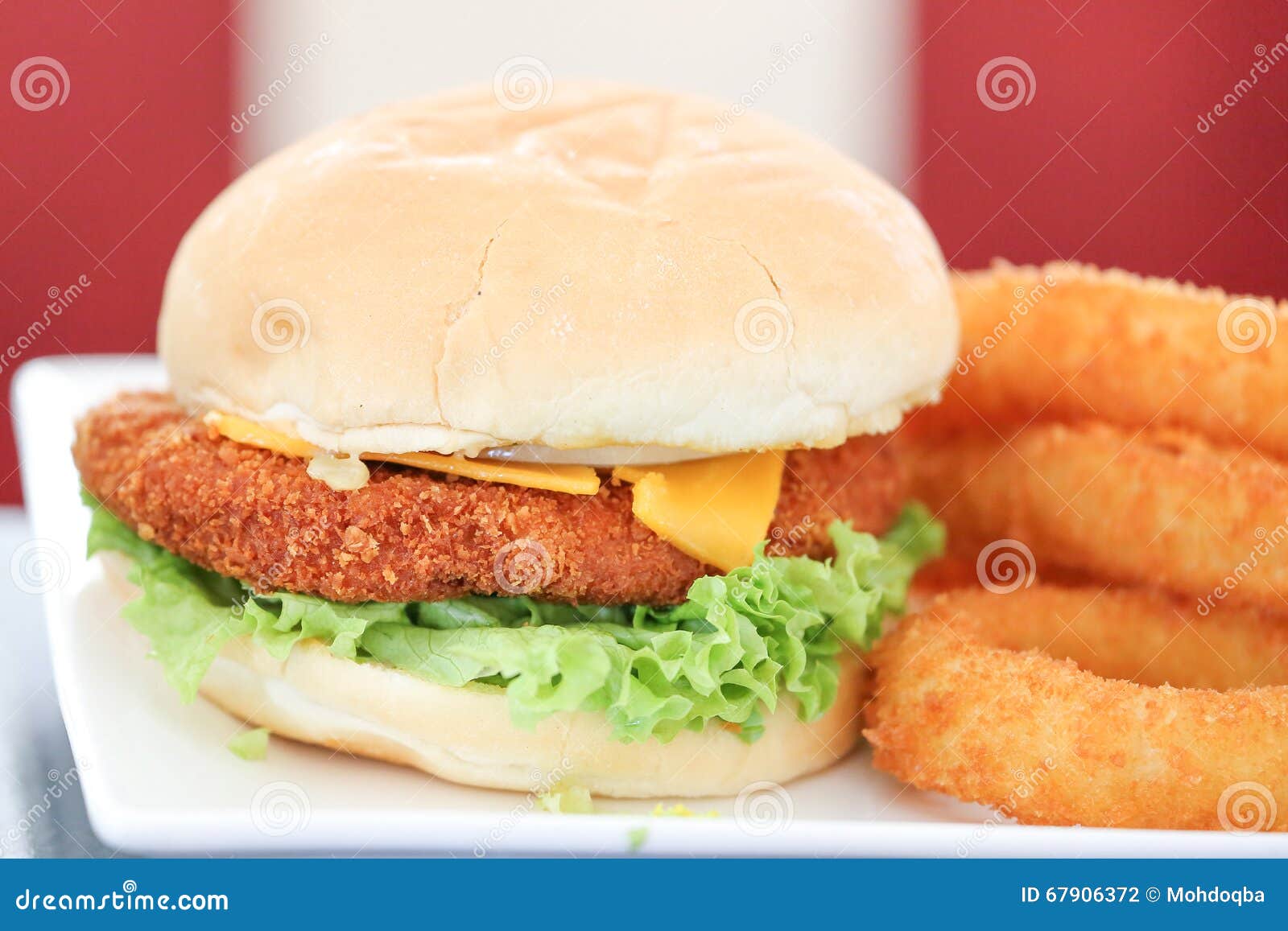 Gourmet Chicken Fillet Burger Stock Photo - Image of meal, meat: 67906372