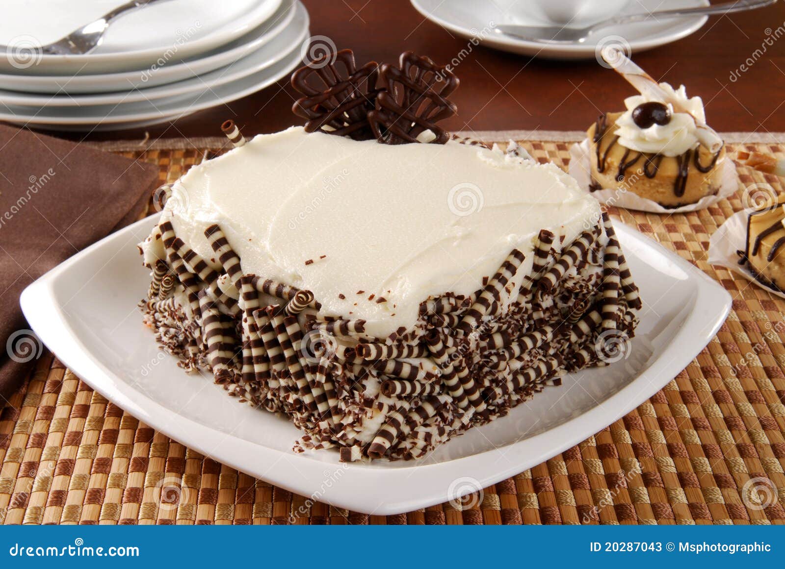 Gourmet chocolate cake stock image. Image of dessert - 20287043