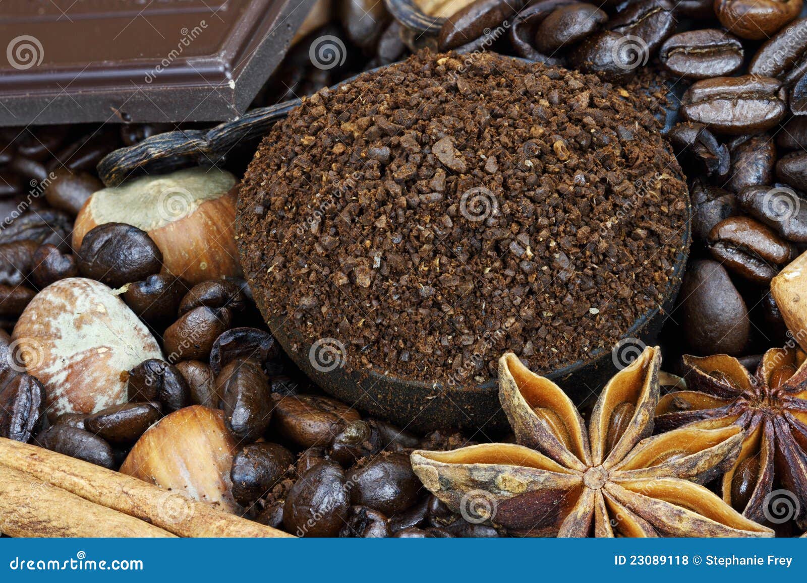Gourmet Coffee Ingredients stock photo. Image of dark - 23089118