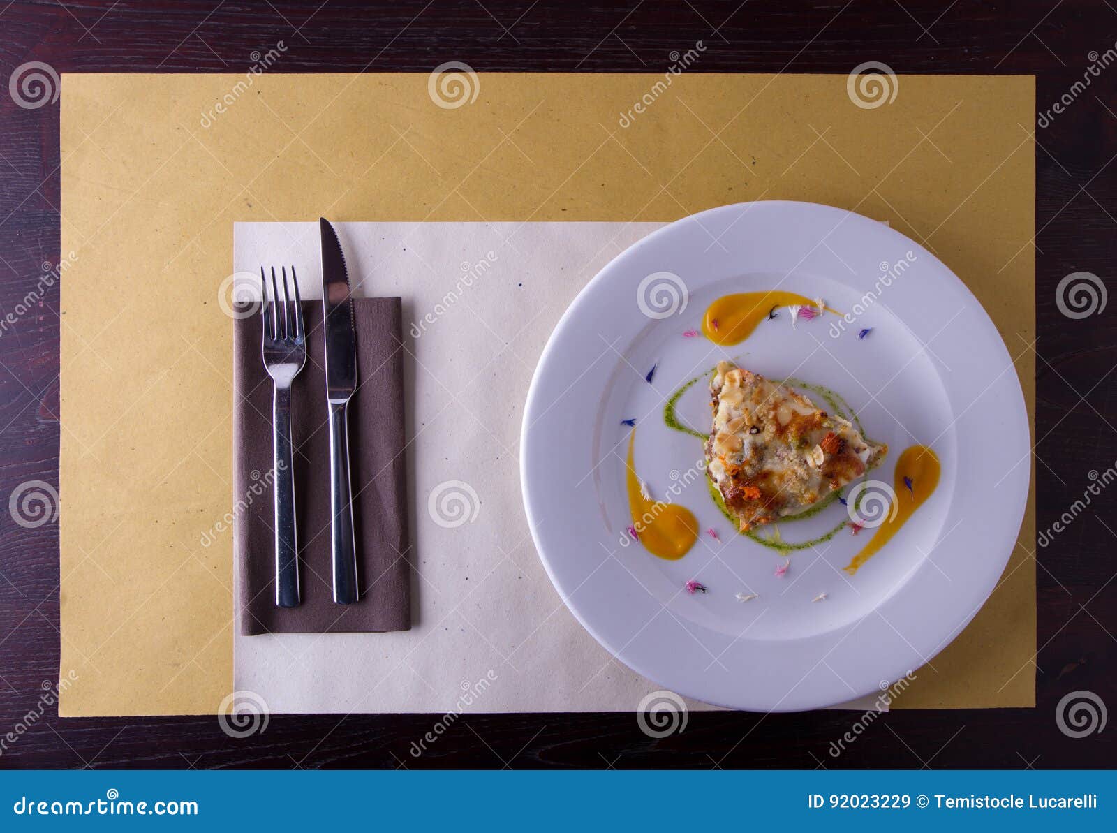 Gourmet course stock image. Image of italian, menu, cutlery - 92023229