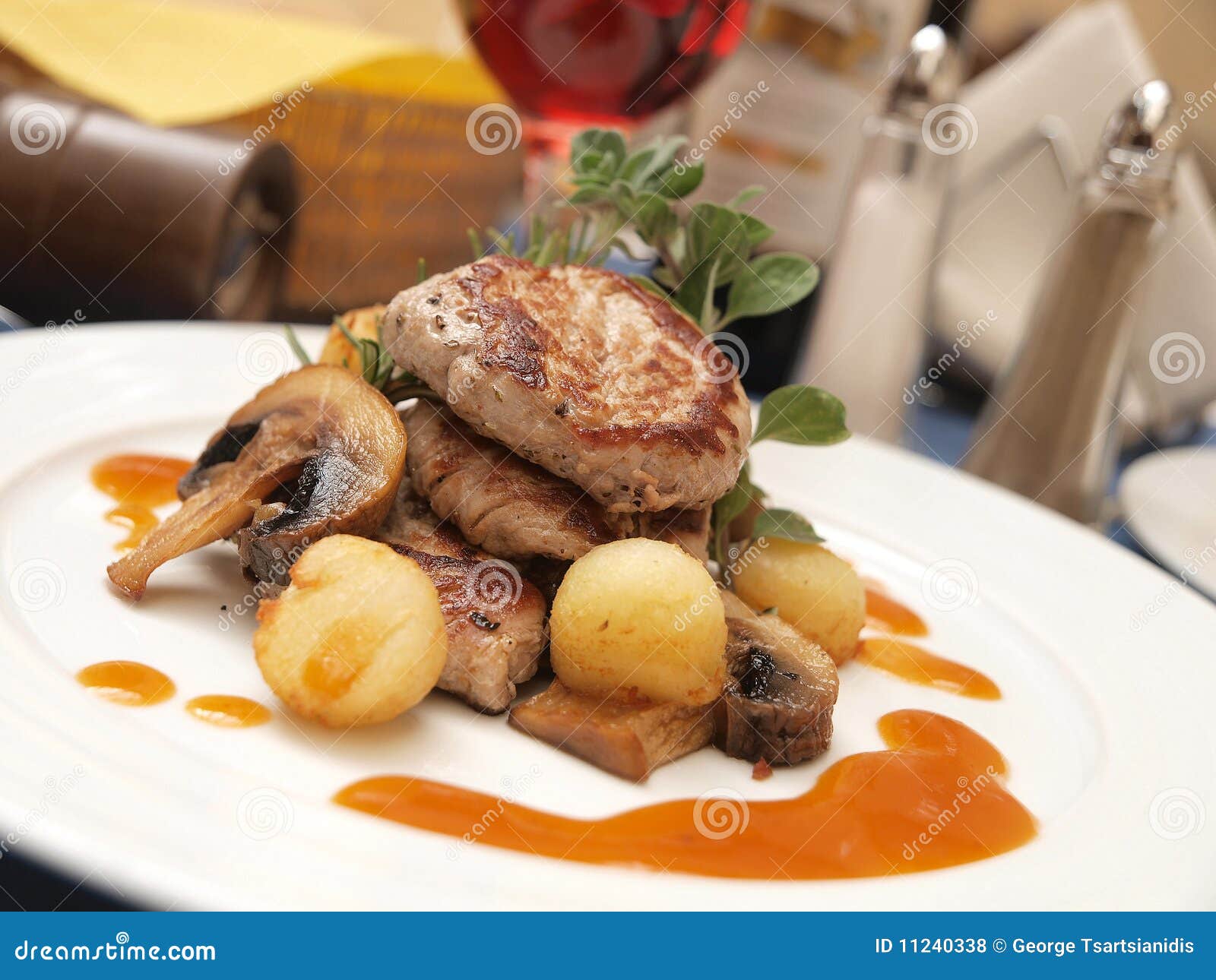 Gourmet dinner stock photo. Image of served, greek, tempting - 11240338