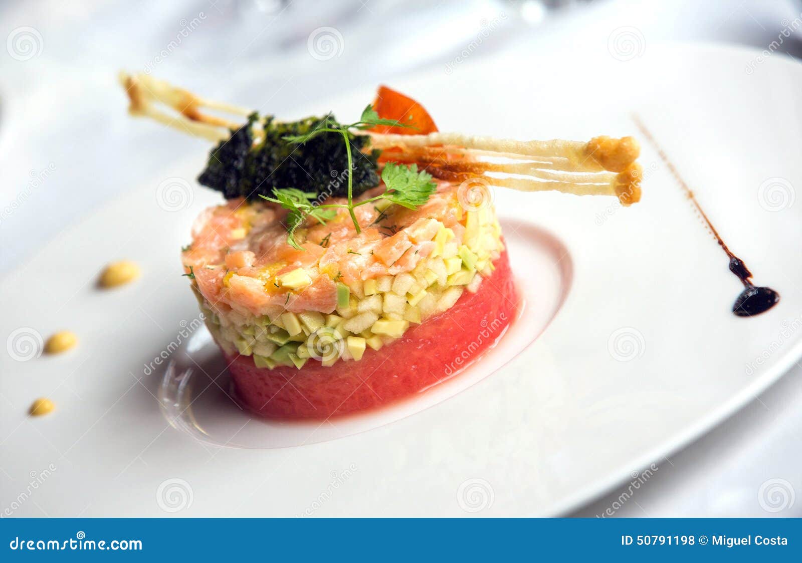 Gourmet dish stock photo. Image of cooked, fresh, grilled - 50791198