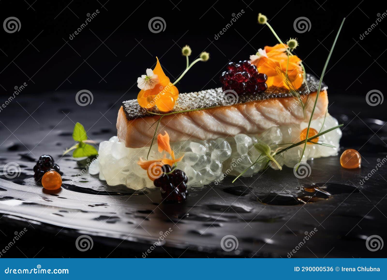 Gourmet Fish Fillet, High Quality Dish Stock Illustration ...