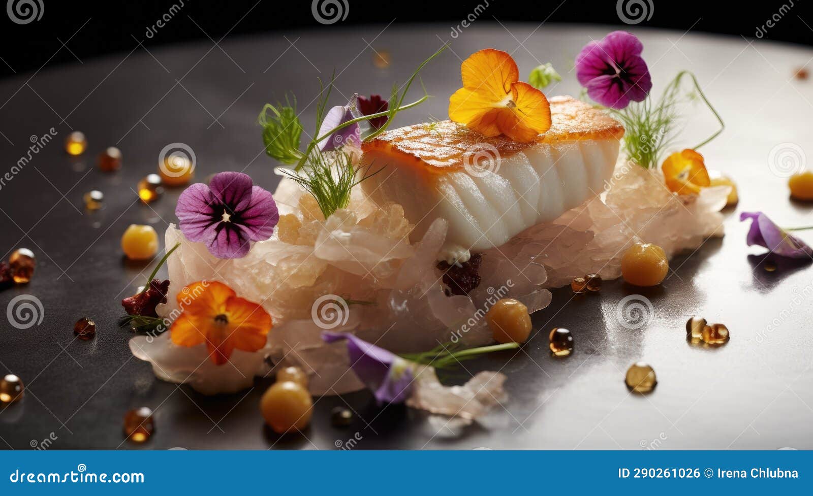 Gourmet Fish Fillet, High Quality Dish Stock Illustration ...