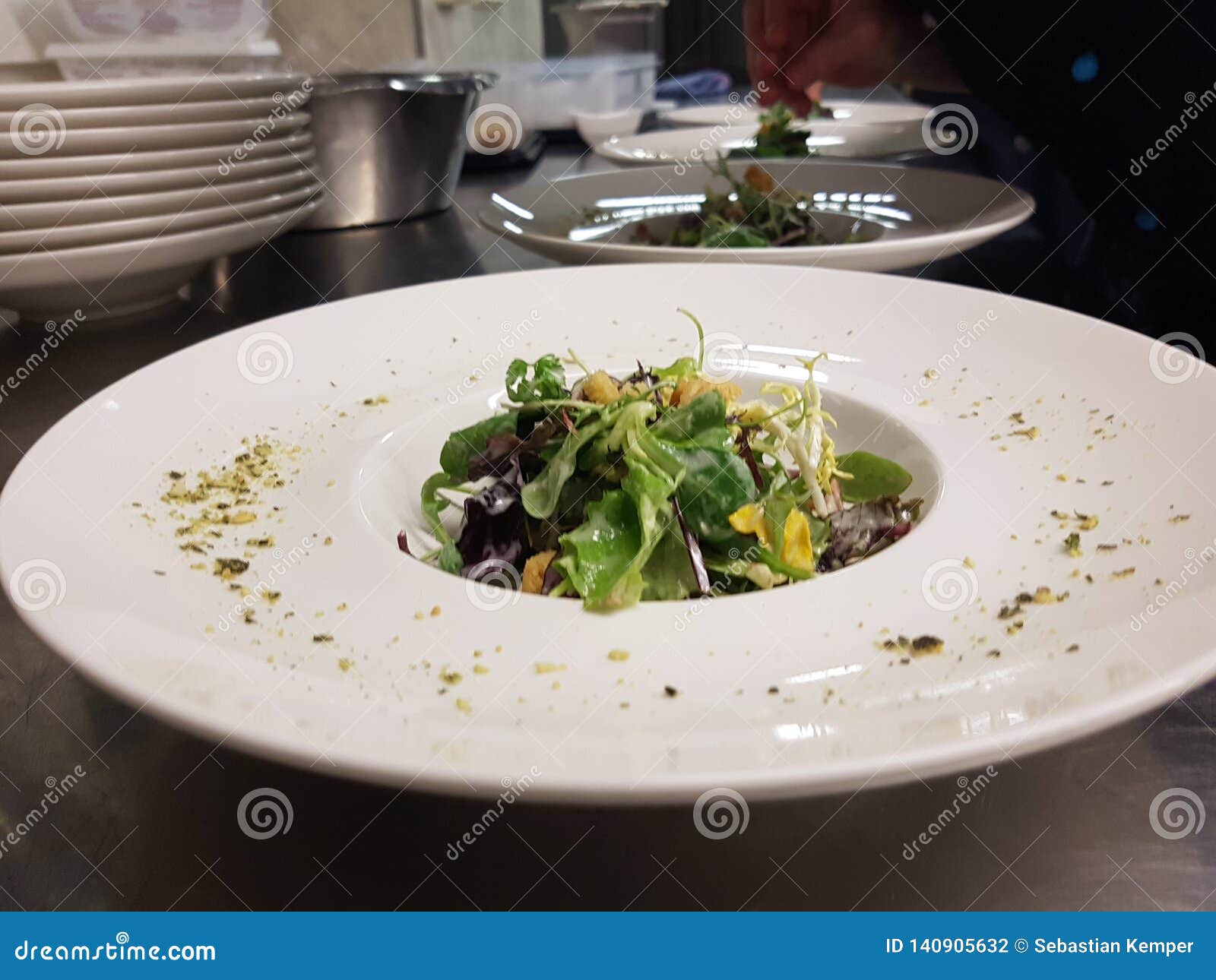Fine Dining Restaurant stock photo. Image of plate, chefs - 140905632