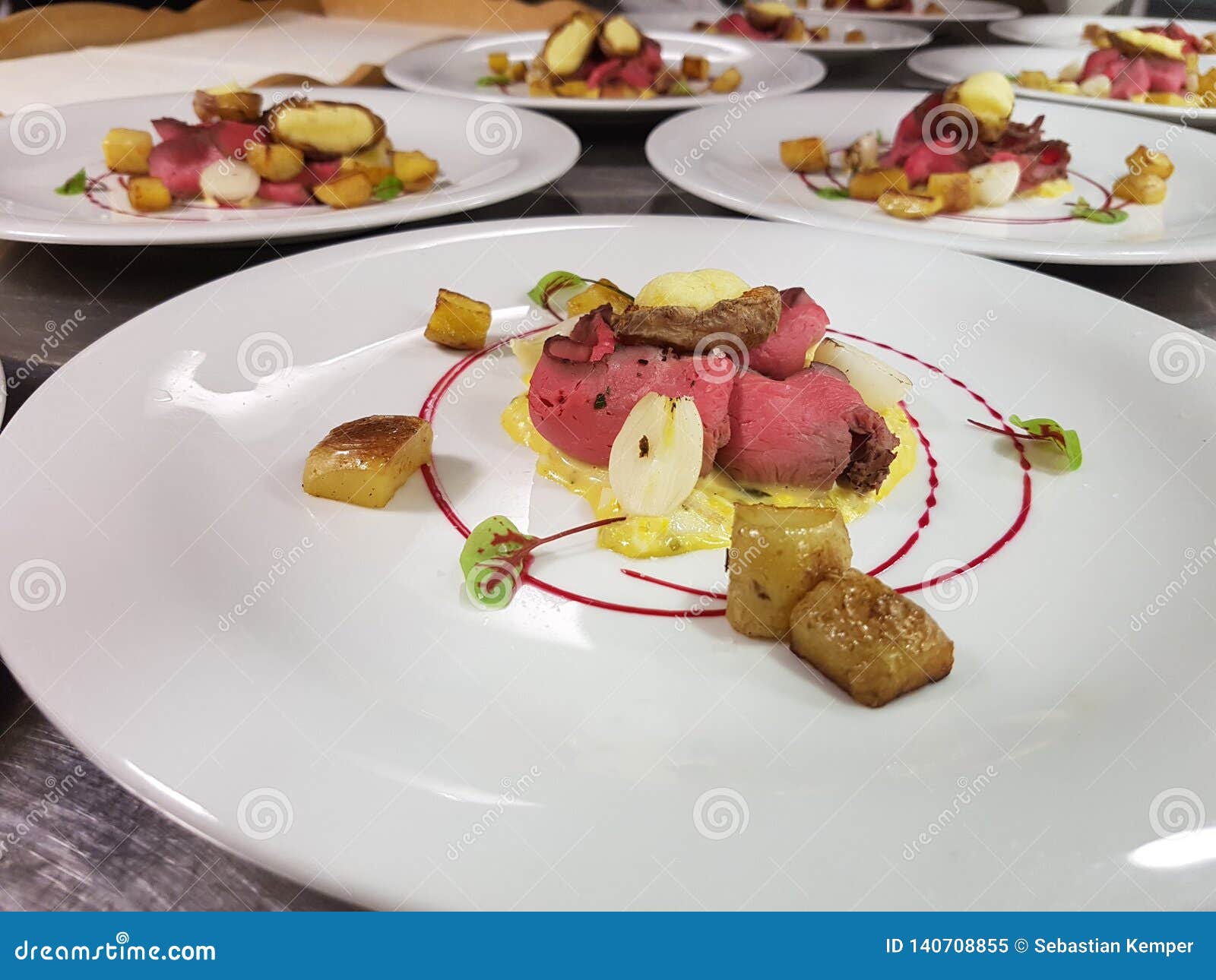 Gourmet Food Restaurant stock image. Image of dining - 140708855