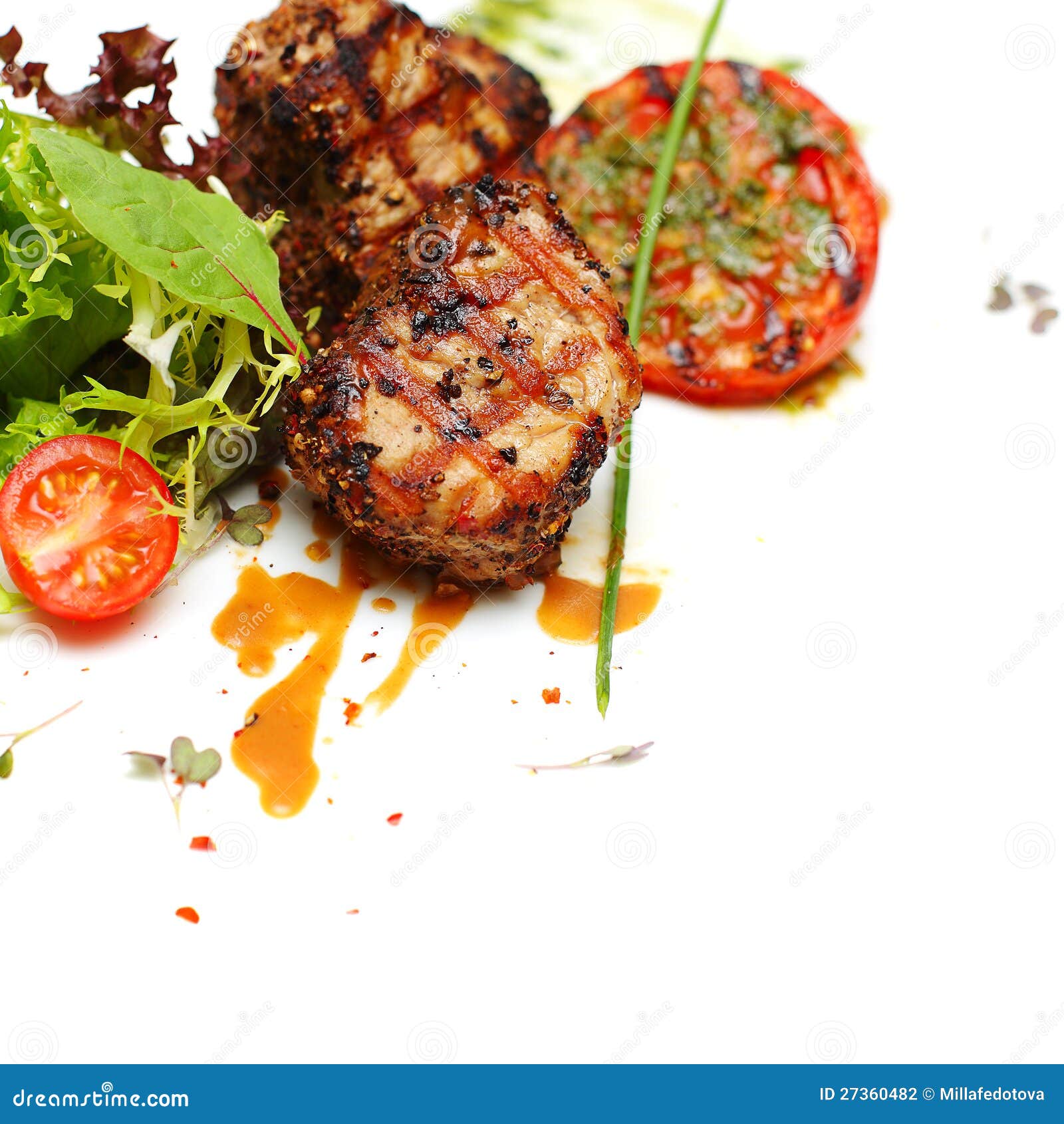 Gourmet food - steak meat stock photo. Image of dinner - 27360482