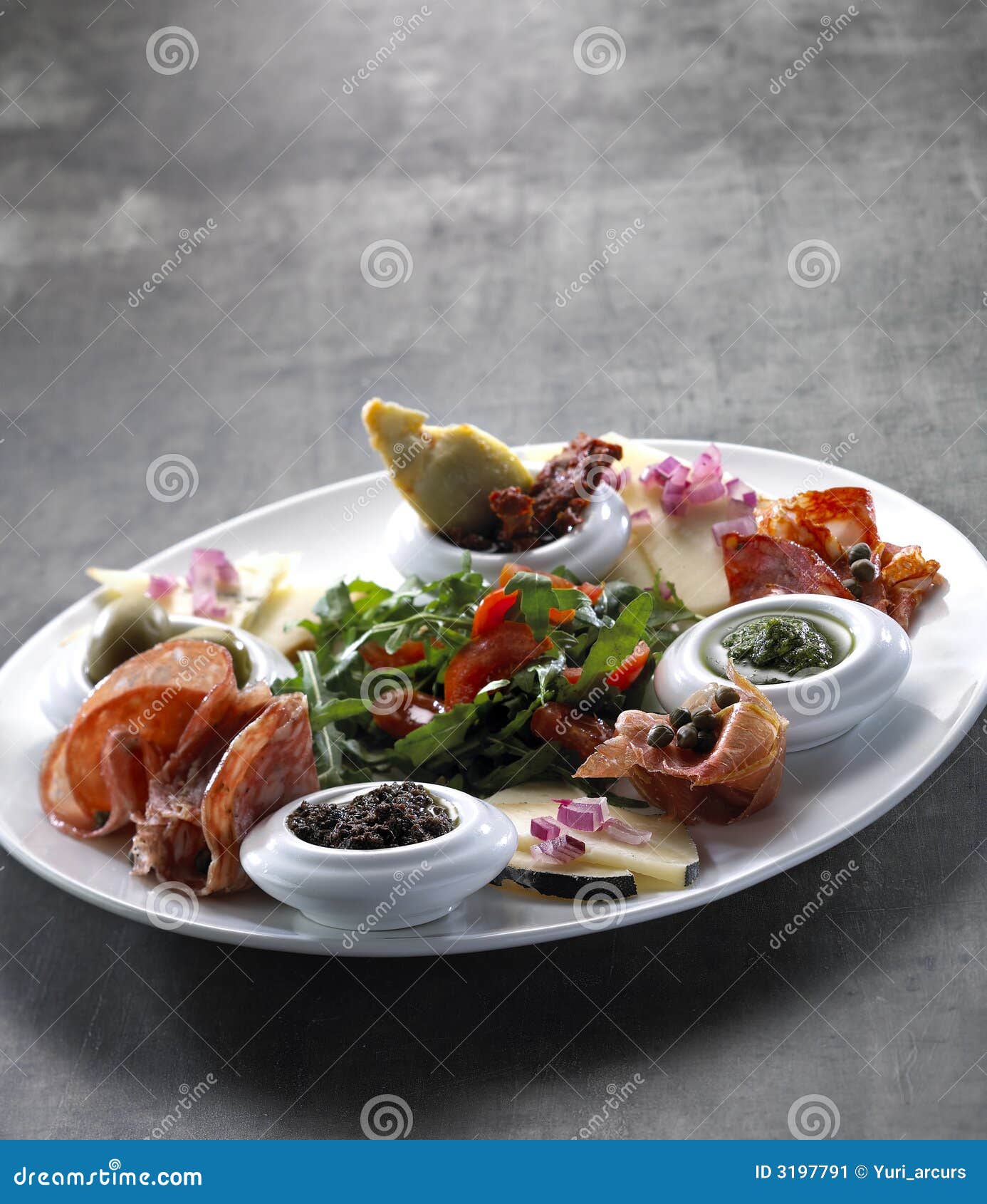 Gourmet Food on a White Plate Stock Image - Image of dish, closeup: 3197791