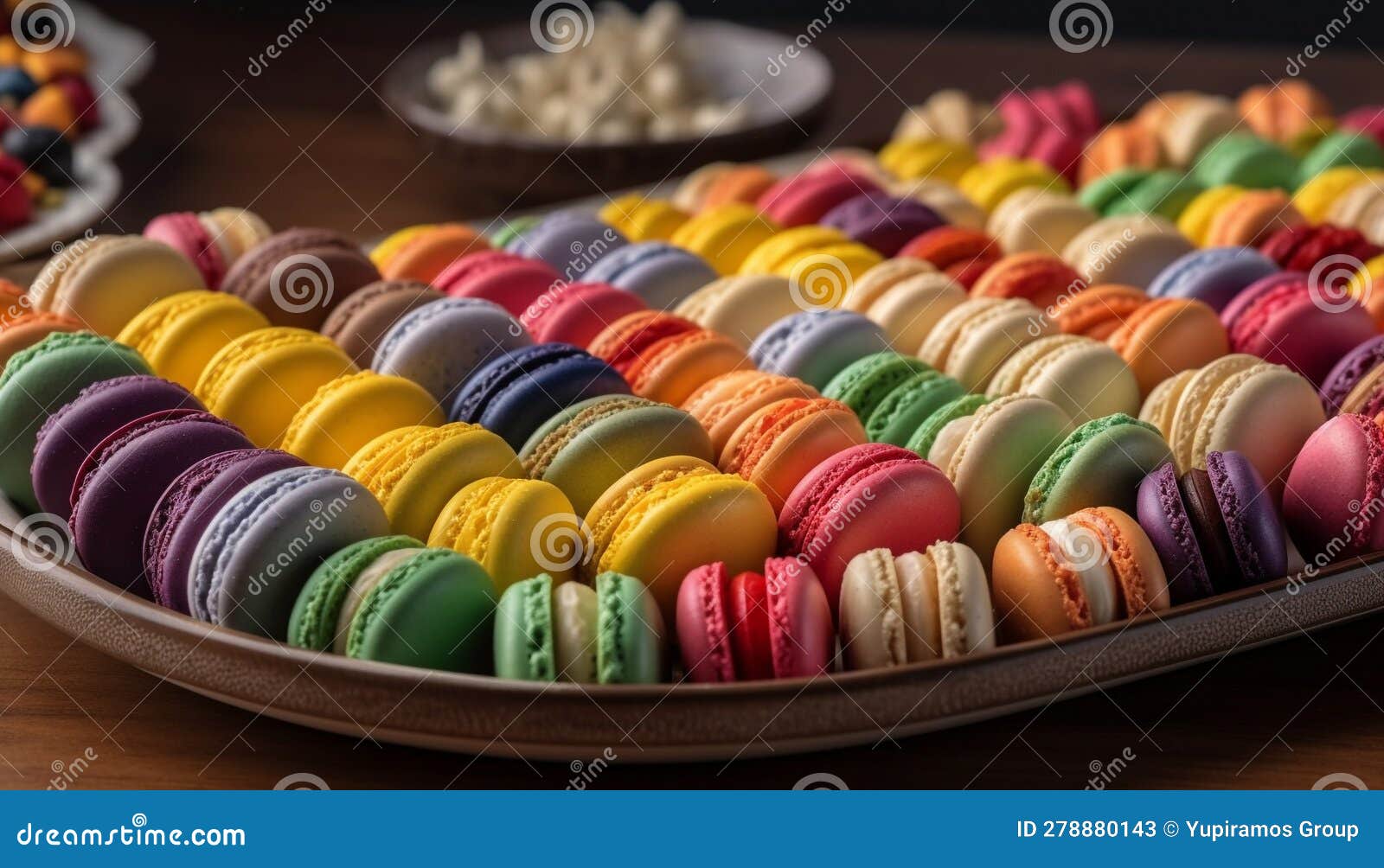 A Gourmet French Macaroon Stack, Multi Colored and Indulgent Generated ...