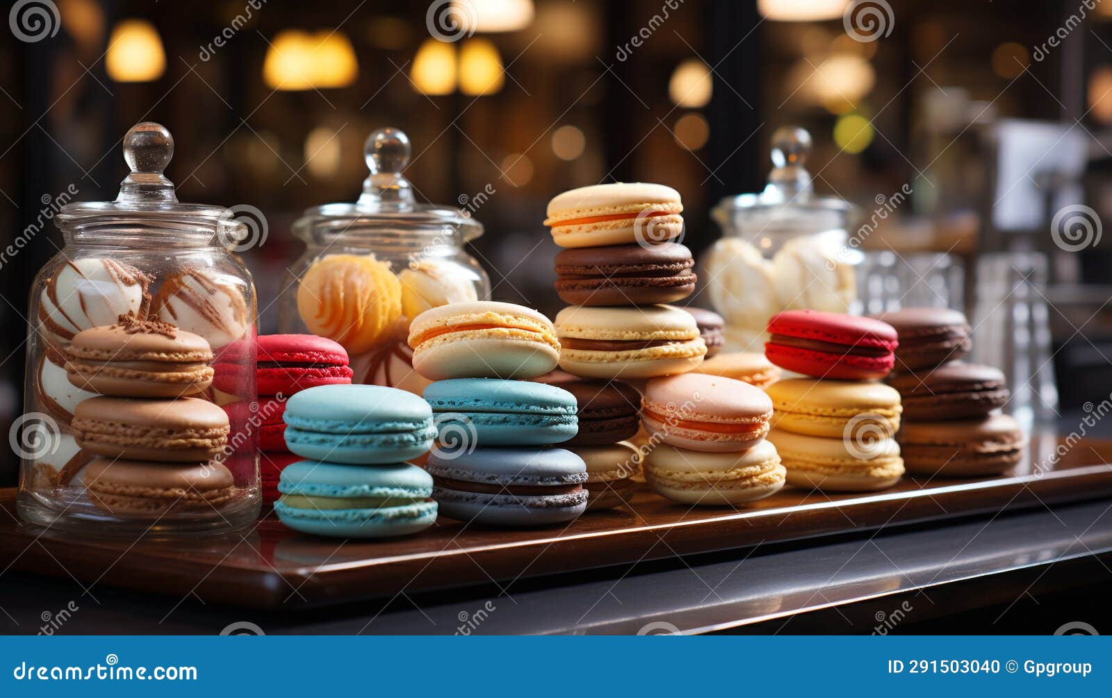 A Gourmet French Macaroon Stack, a Sweet Indulgence Generated by AI ...