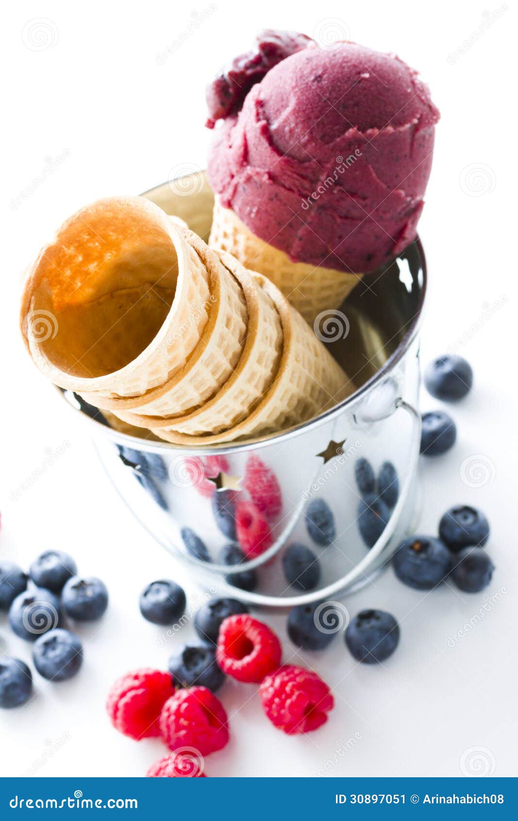 Gourmet gelato stock image. Image of blueberry, food - 30897051