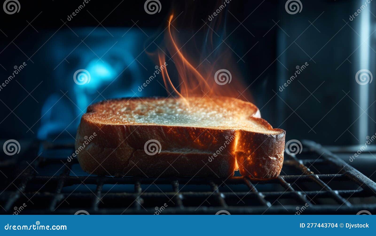 Gourmet Grilled Steak, Fresh Bread, Summer Smoke Generated by AI Stock ...