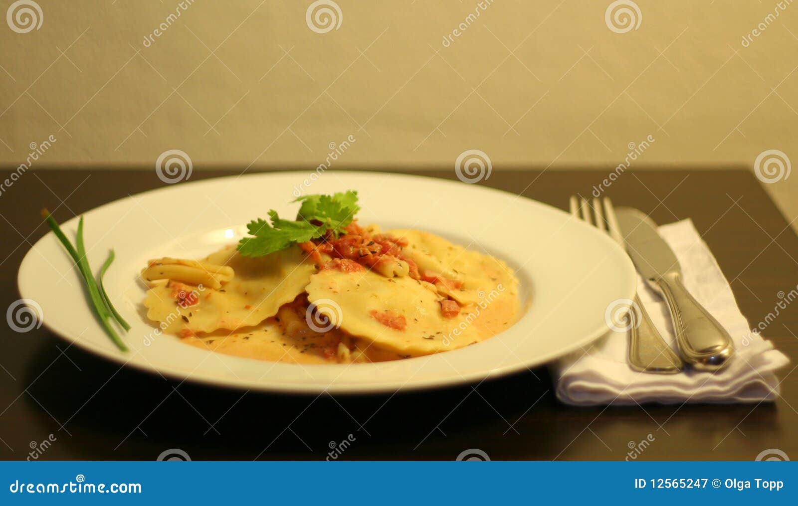 Gourmet Italian ravioli stock image. Image of noodles - 12565247