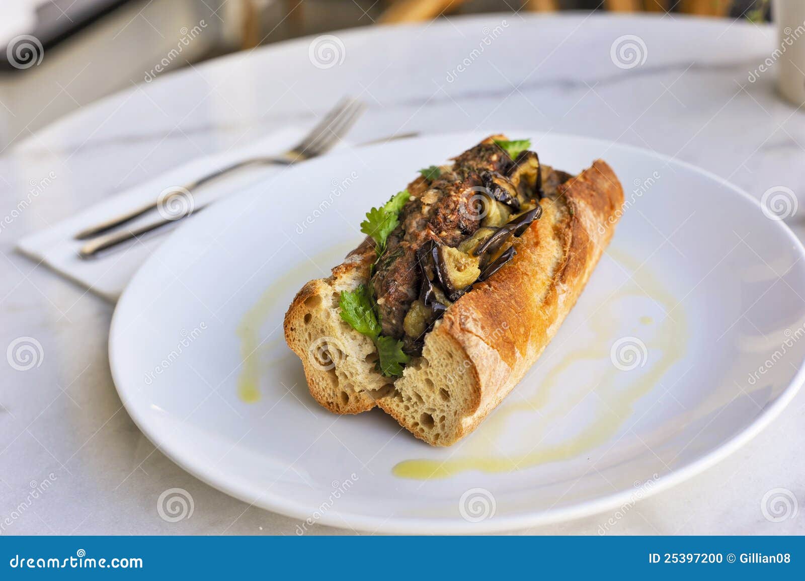 Gourmet lamb sandwich stock photo. Image of bread, burger - 25397200