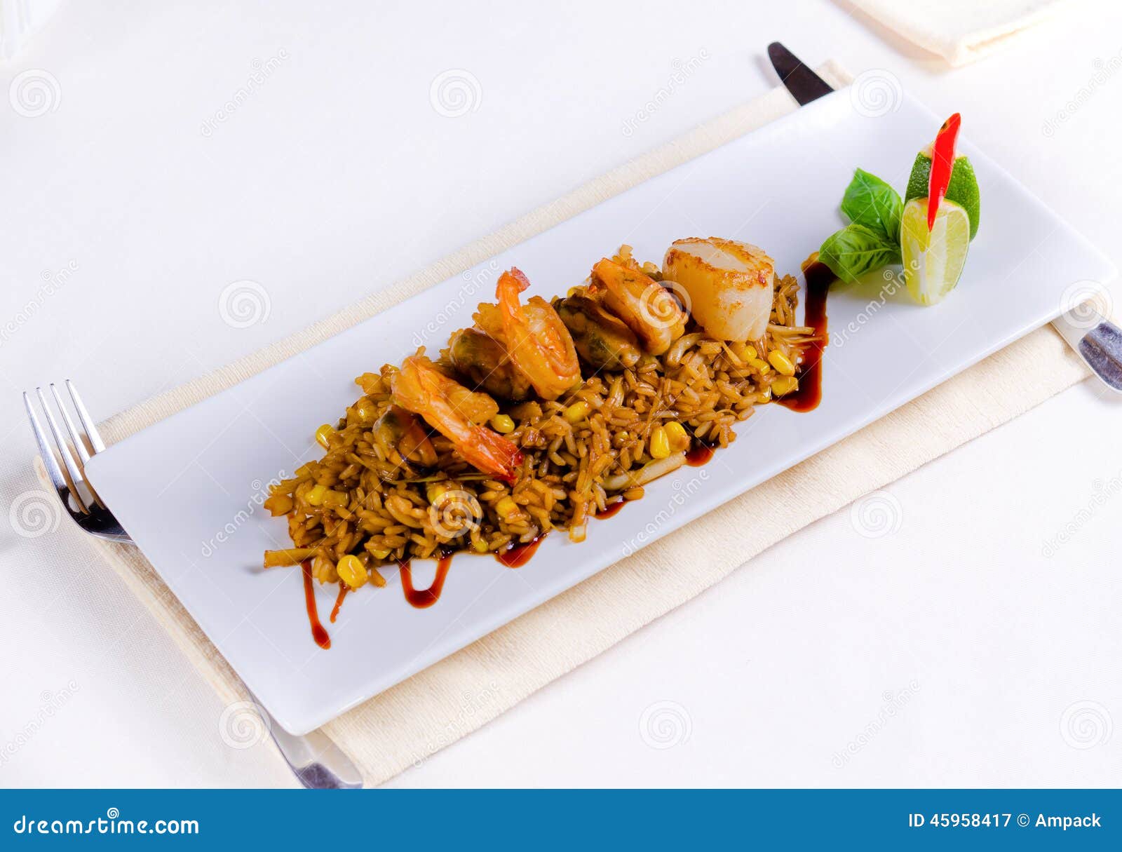 Gourmet Lemony Risotto Recipe on White Plate Stock Image - Image of ...