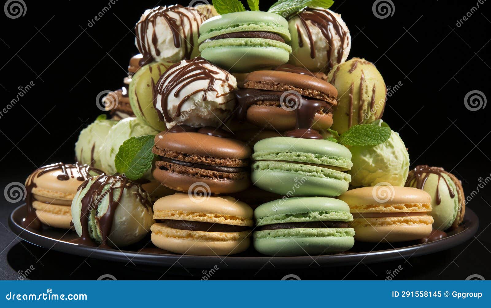 Gourmet Macaroon Stack, a Sweet Indulgence of French Culinary Delight ...