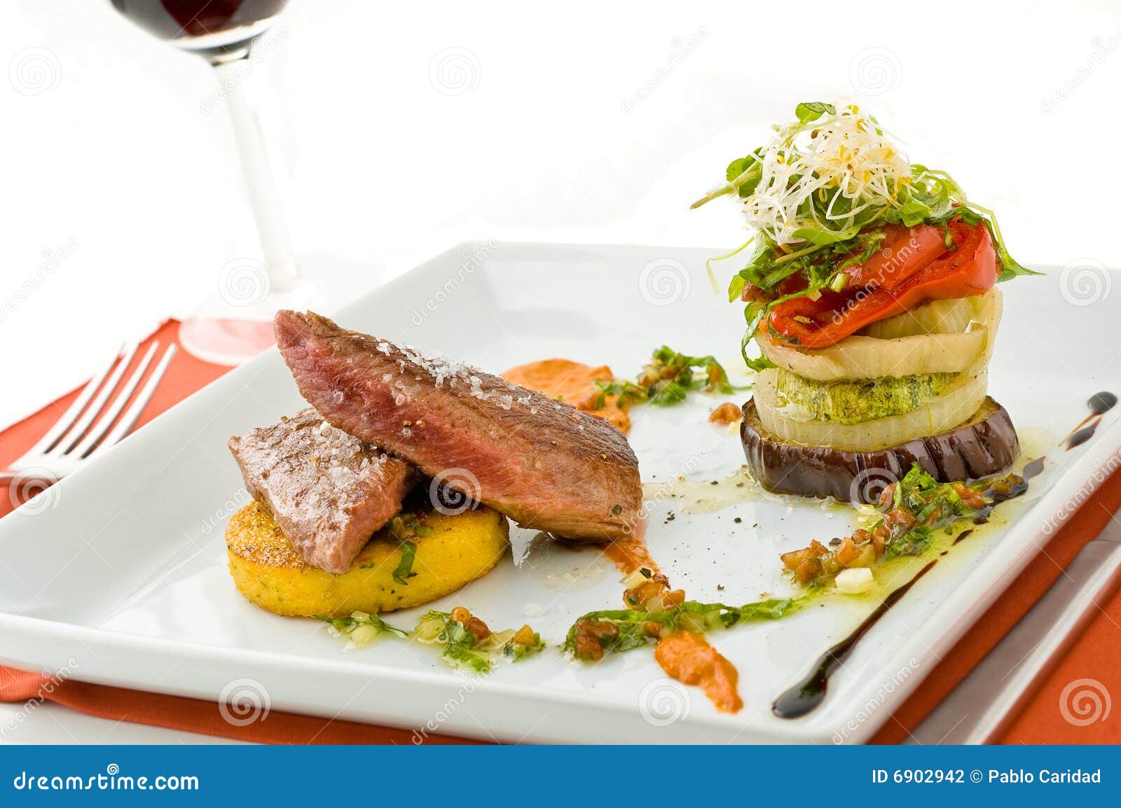 Gourmet meat dish. stock photo. Image of classy, enticing - 6902942