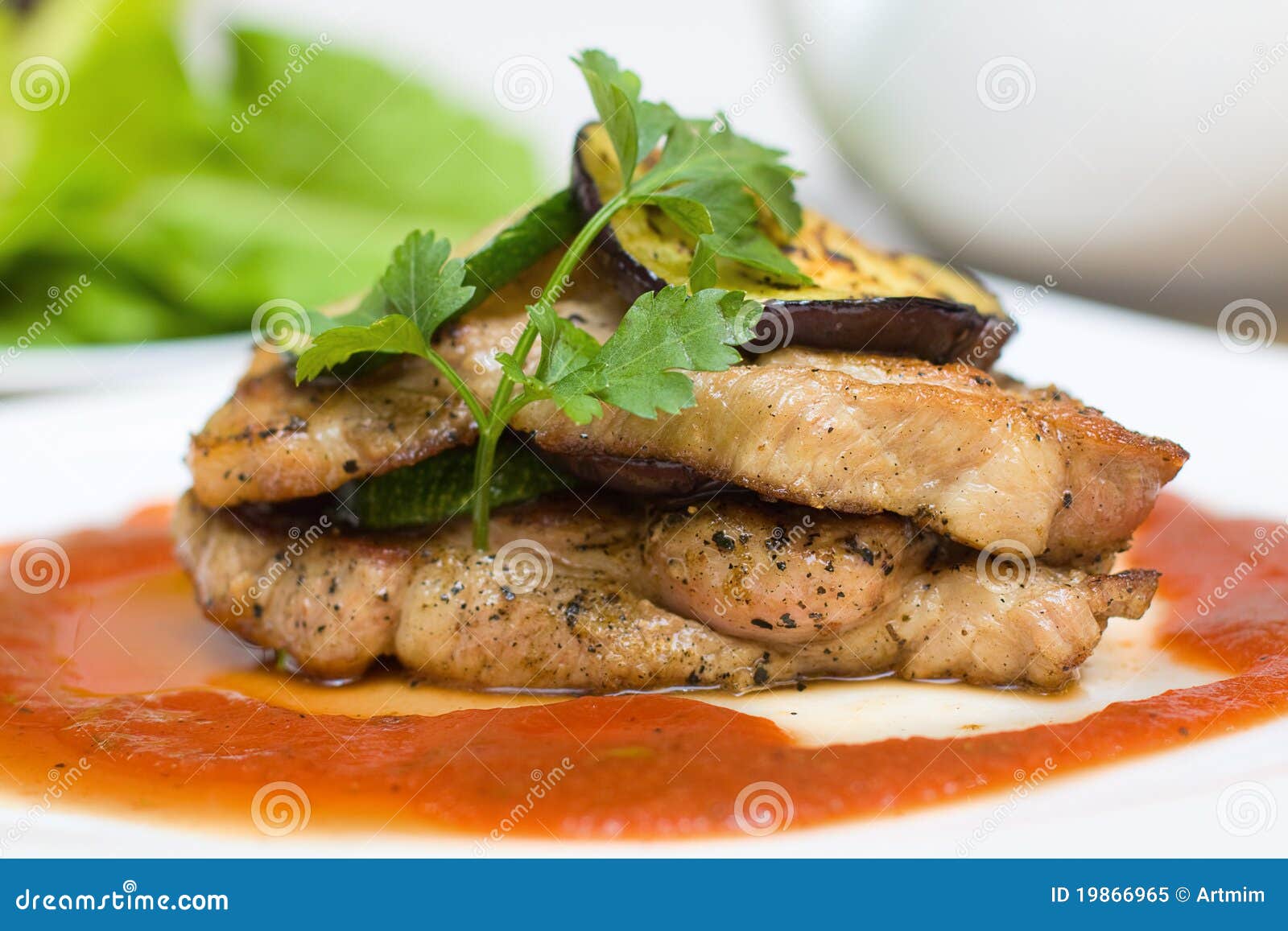 Gourmet Meat - Restaurant Food Stock Image - Image of sauce, grilled ...