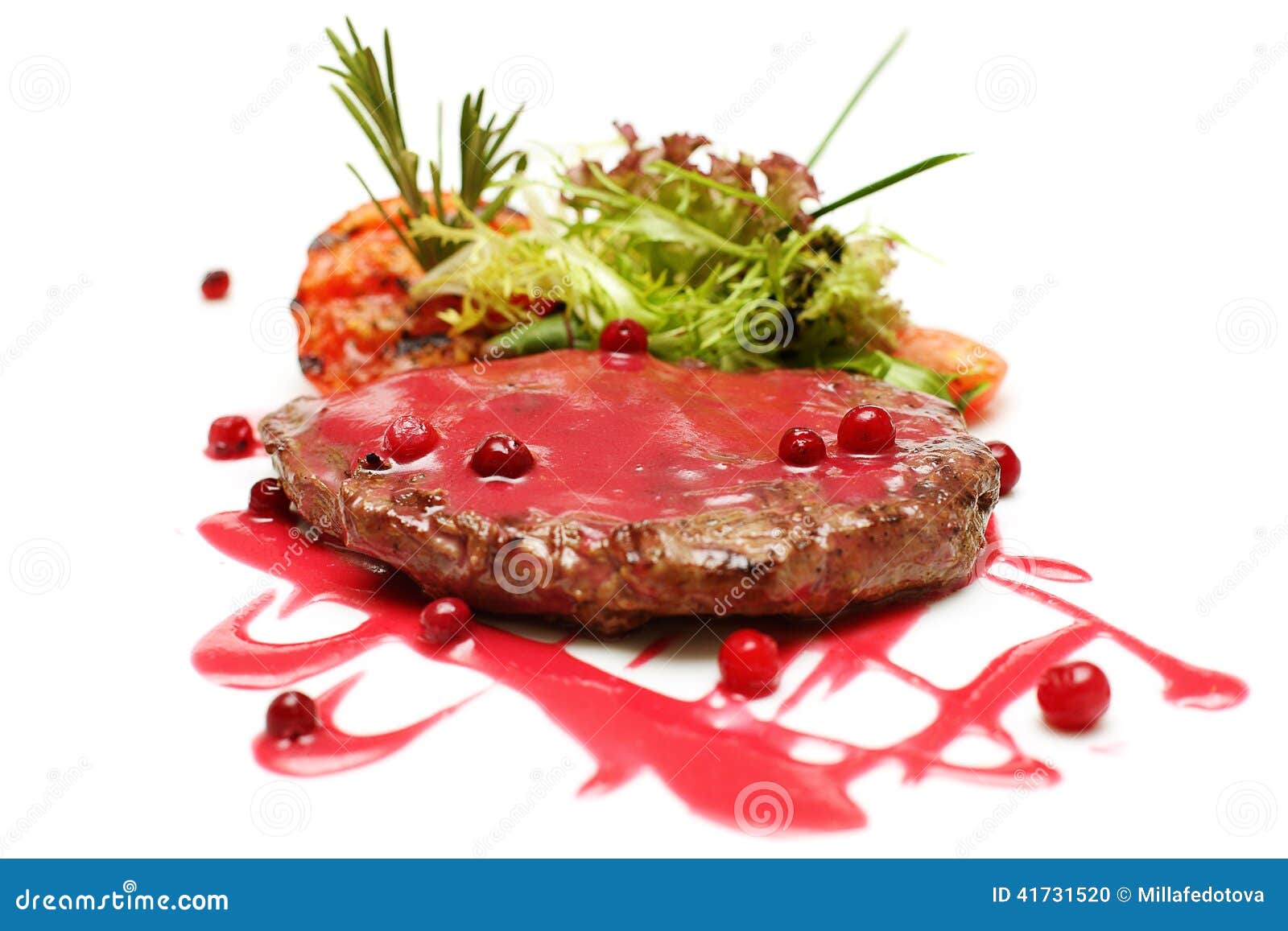 Gourmet Meat, Restaurant Steak and Sauce Stock Photo - Image of ...